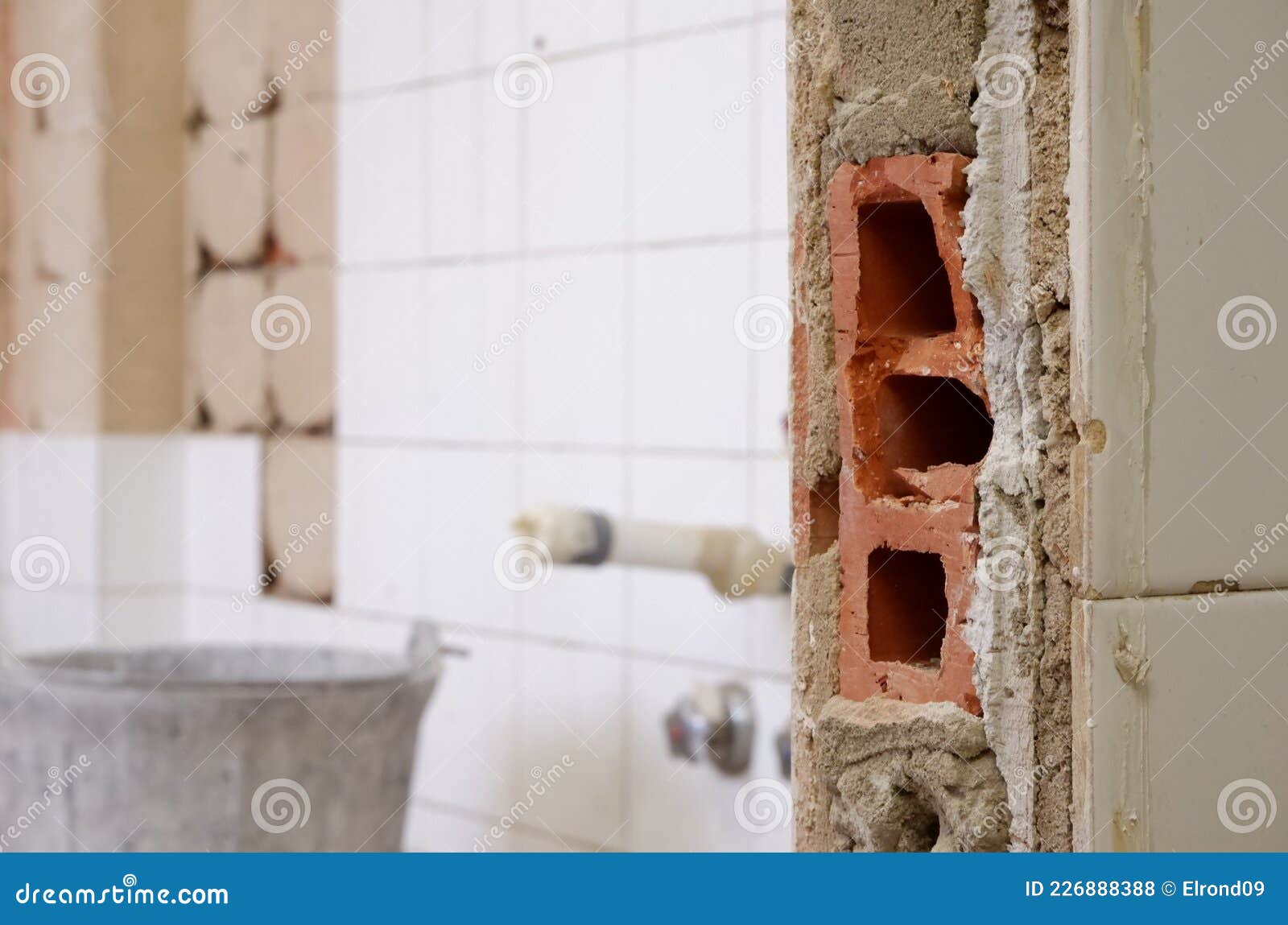 Broken Tiles in a Kitchen Renovation Stock Photo - Image of restoration ...