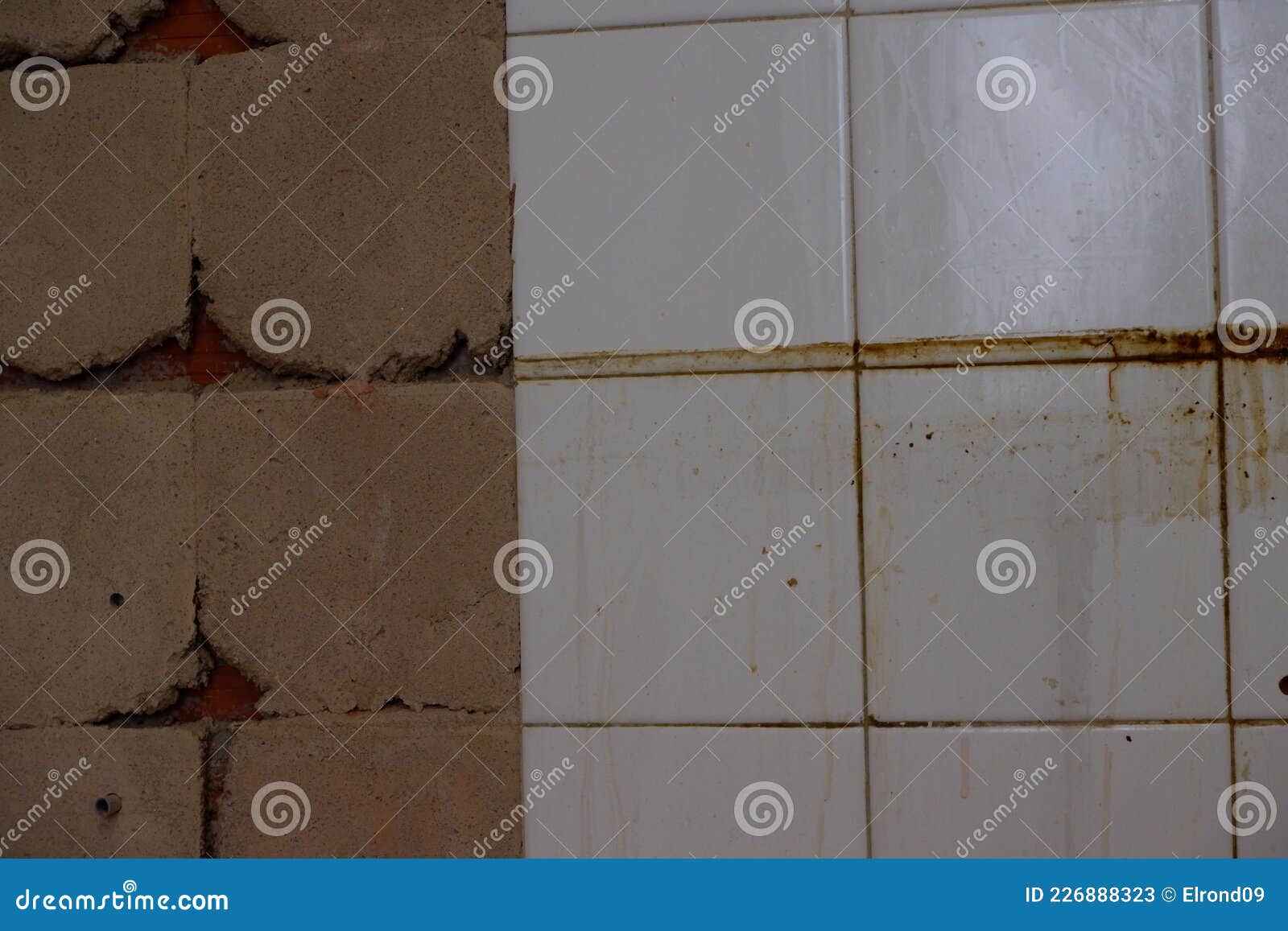 Broken Tiles in a Kitchen Renovation Stock Image - Image of interior ...