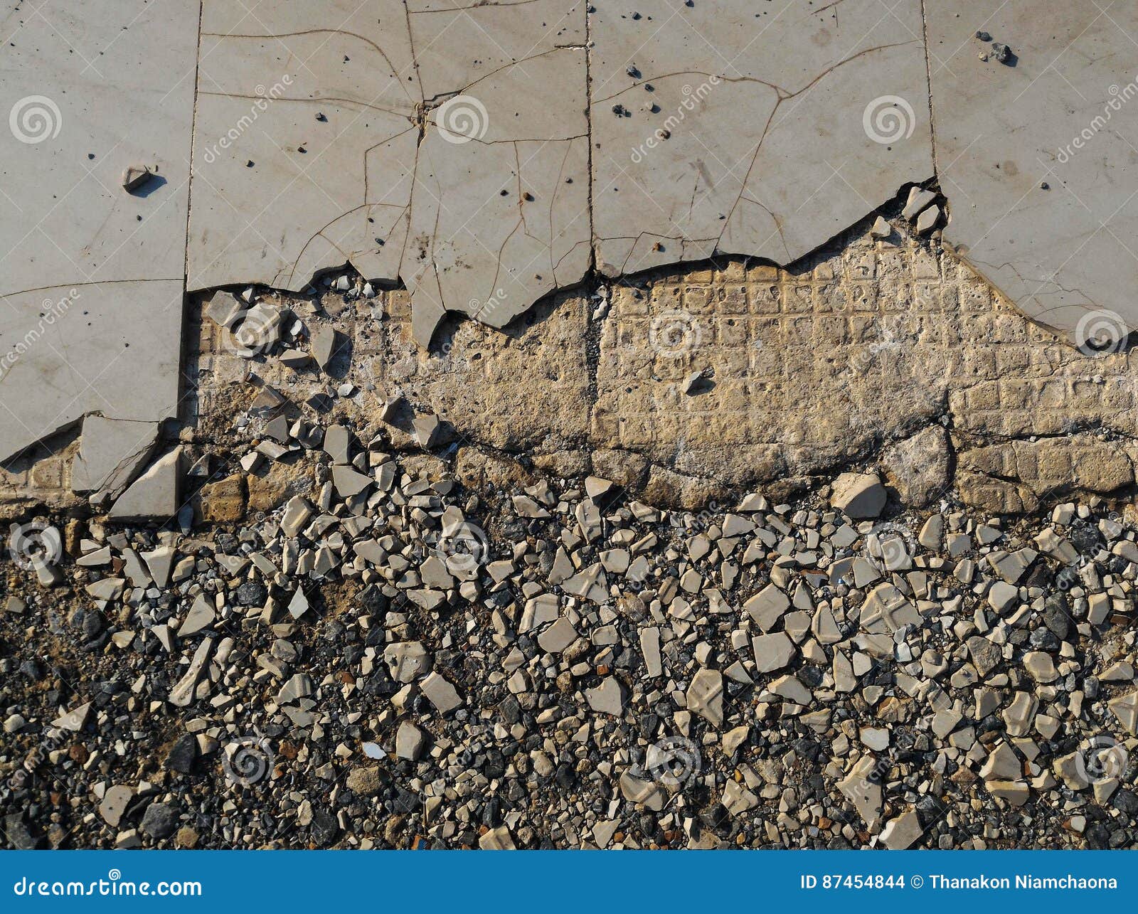 Broken tiles stock photo. Image of abstract, closeup - 87454844