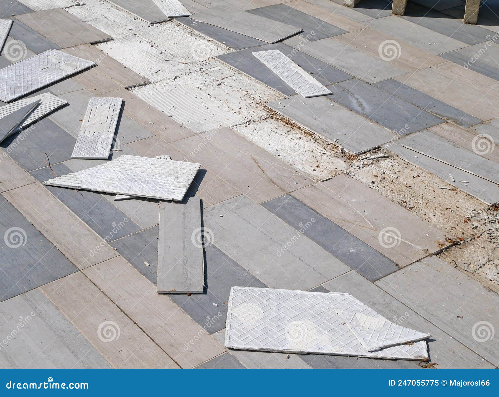 Broken tiles of a pool stock image. Image of people - 247055775