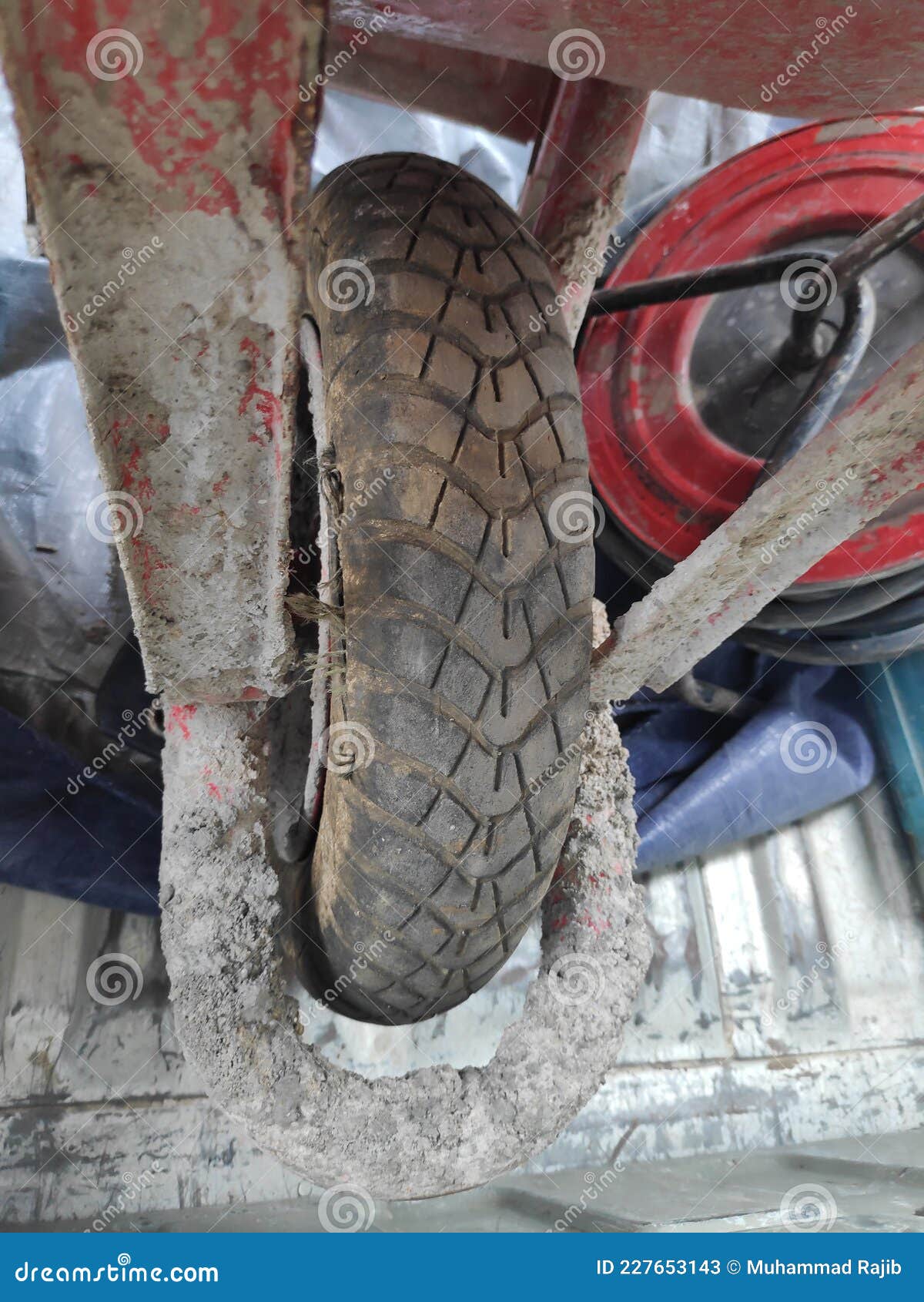Broken Tire that Causes a Hazard Stock Image - Image of damaged, engine ...