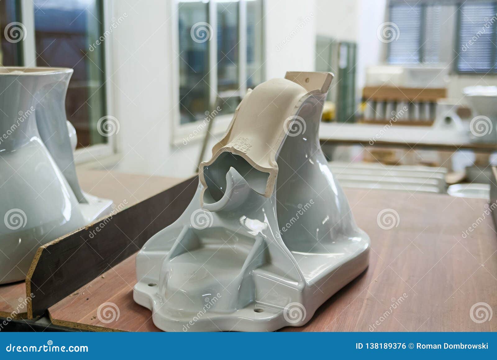 Broken Toilets Defective Product in the Workshop Stock Photo - Image of ...