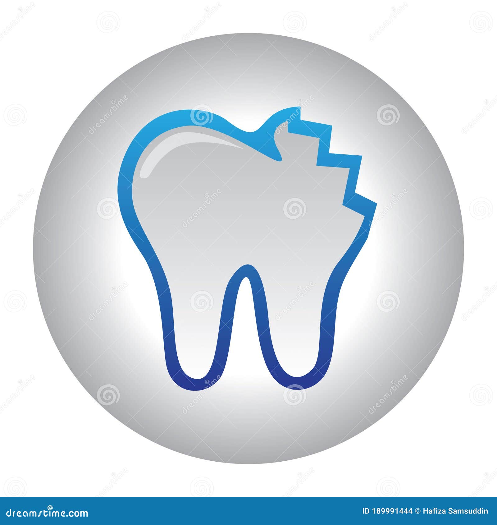 Broken Tooth. Vector Illustration Decorative Design Stock Vector ...