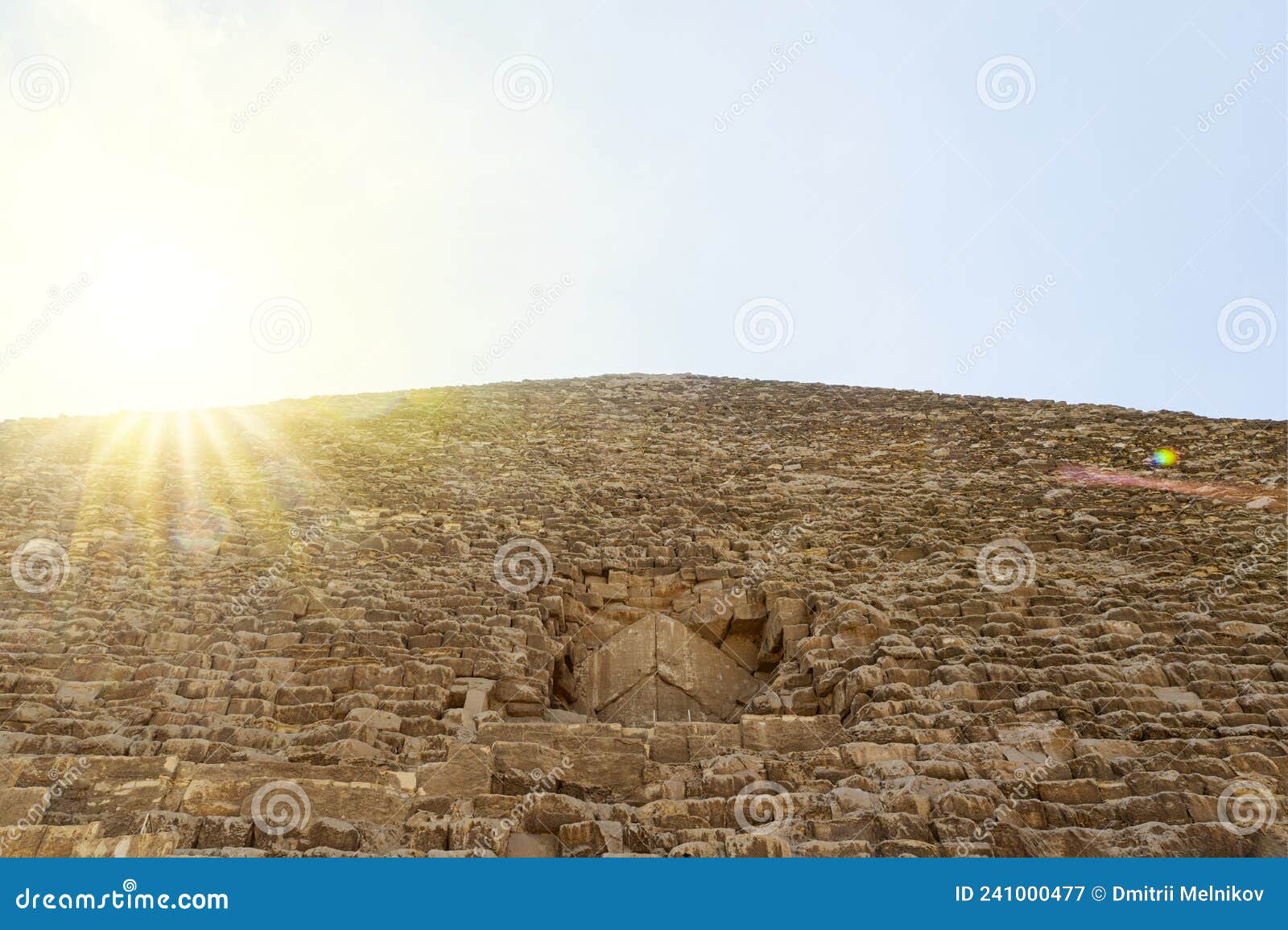 Broken Top of Pyramid of Cheops, Khufu, Against the Sky. Cheops Pyramid ...