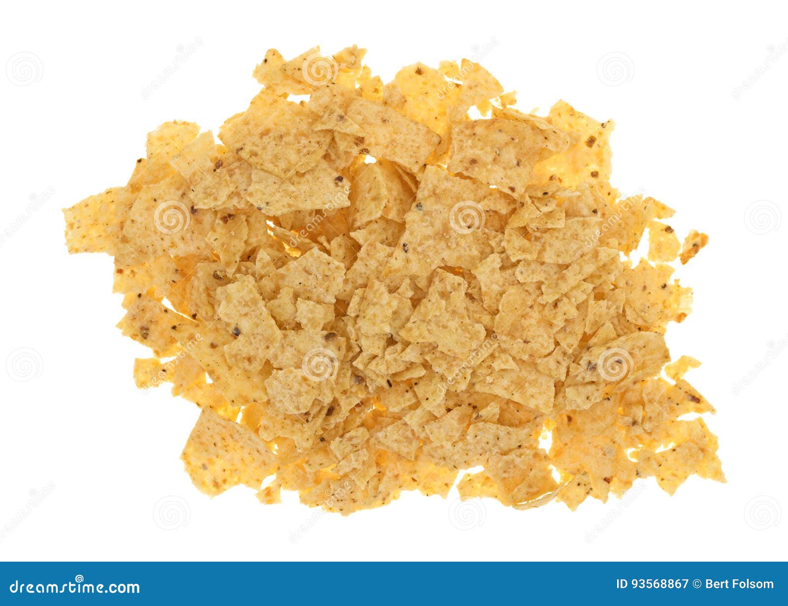 Broken Tortilla Chips On A White Background Stock Image - Image of food ...