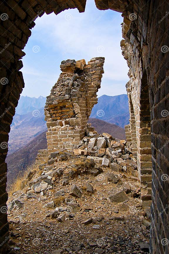 Broken tower stock photo. Image of architecture, wall - 17032368