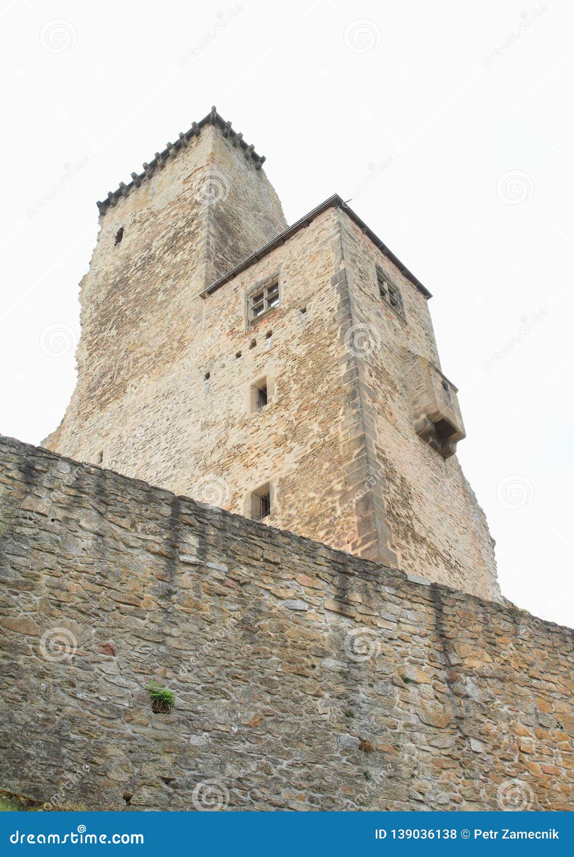 Broken Tower of Castle Lipnice Stock Photo - Image of lipnice, outdoor ...