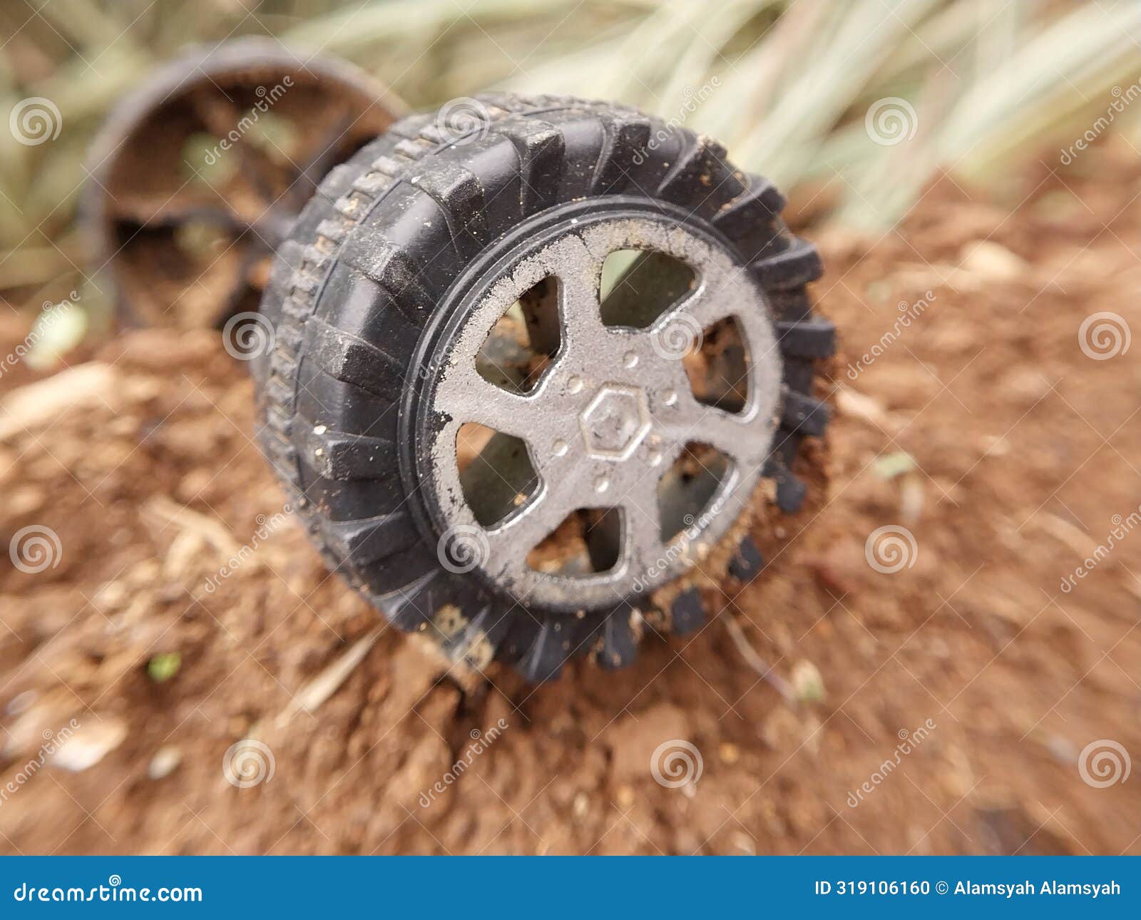 Broken Toy Car Wheel on the Ground Stock Photo - Image of wheel, ground ...