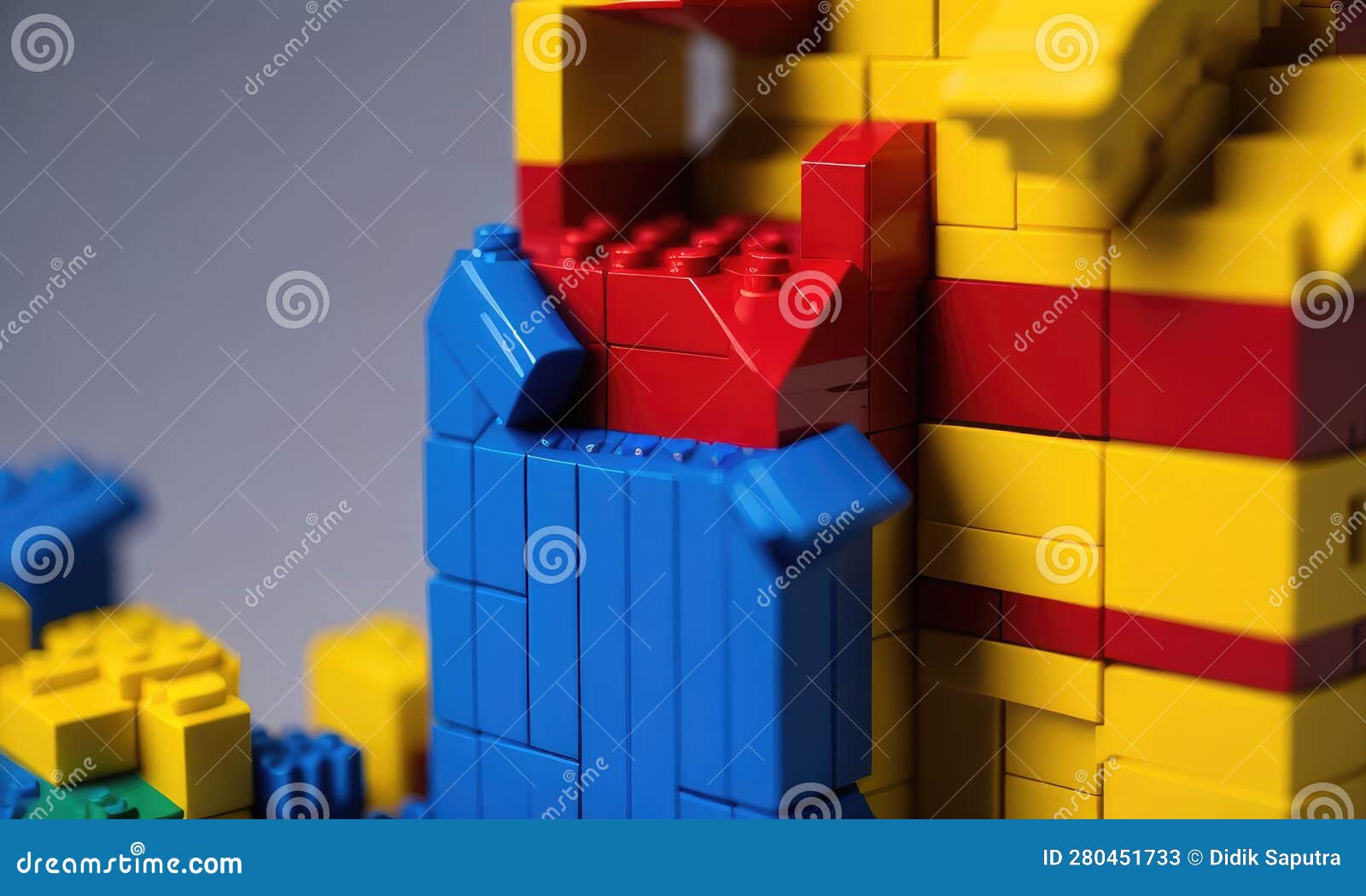 Broken Toys Photo with Random Color Stock Illustration - Illustration ...