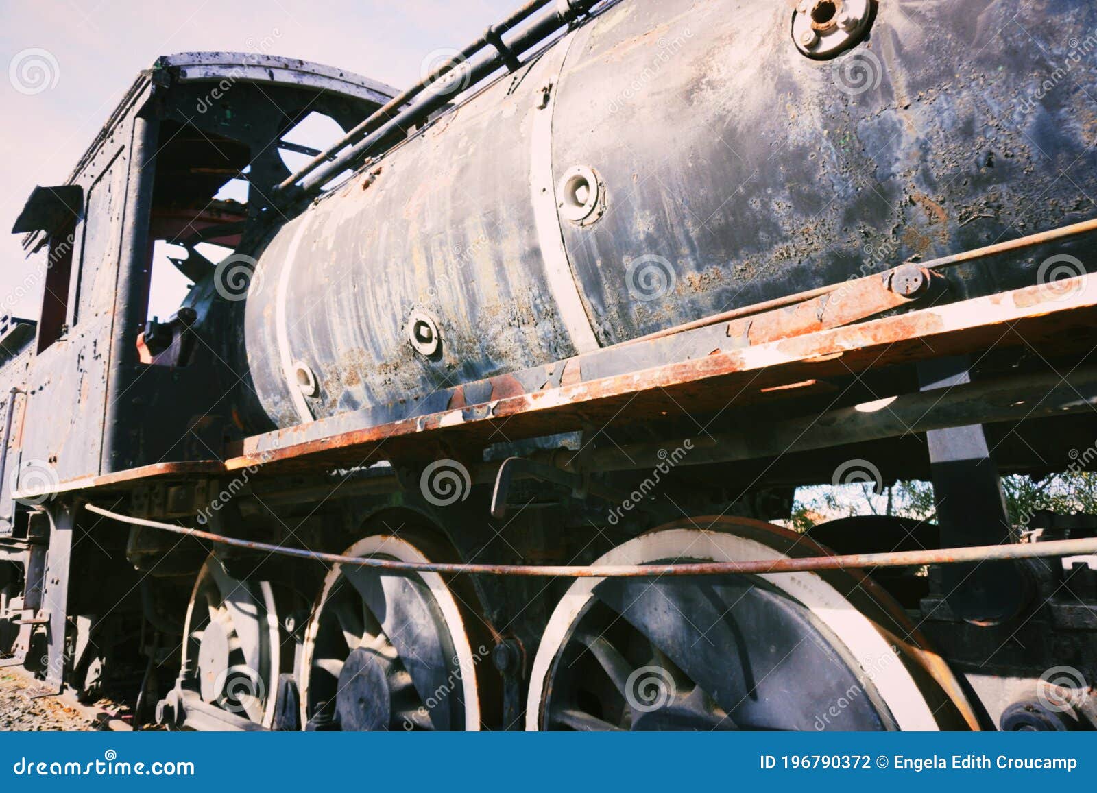 Broken train in De Aar stock photo. Image of machine - 196790372