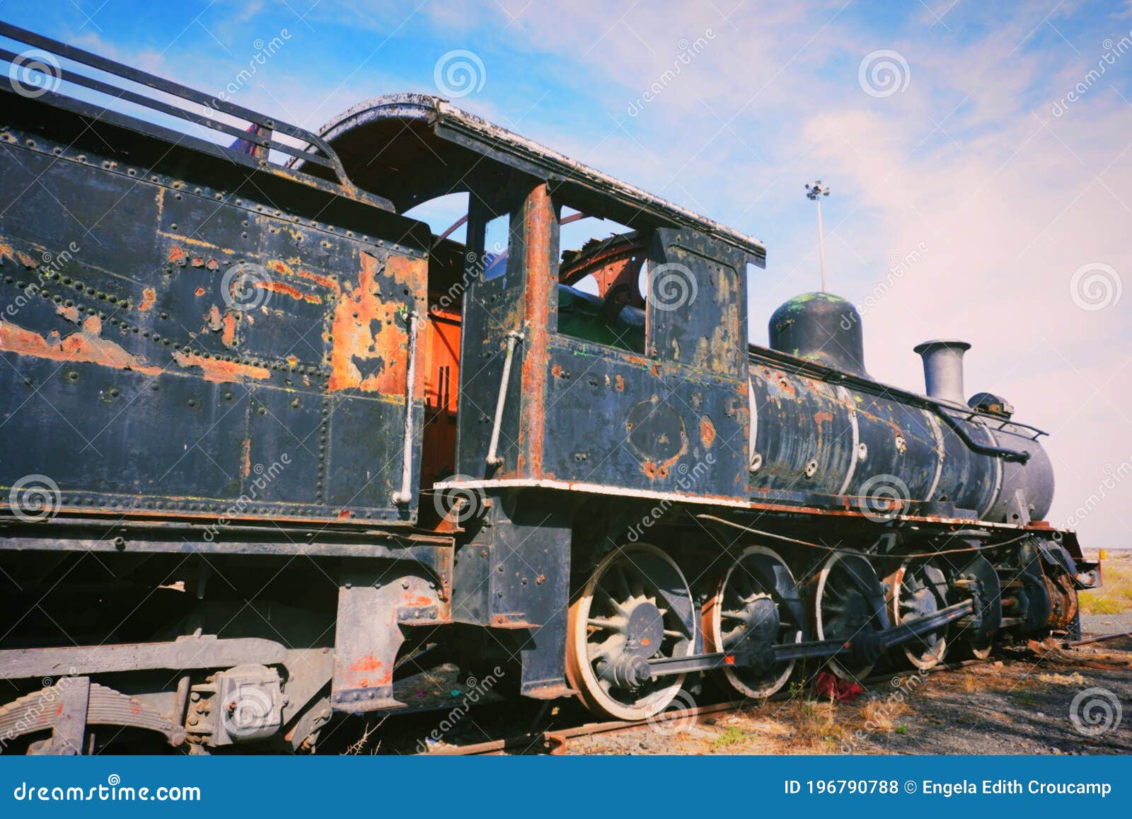 Brokendown train De Aar7 stock photo. Image of tree - 196790788
