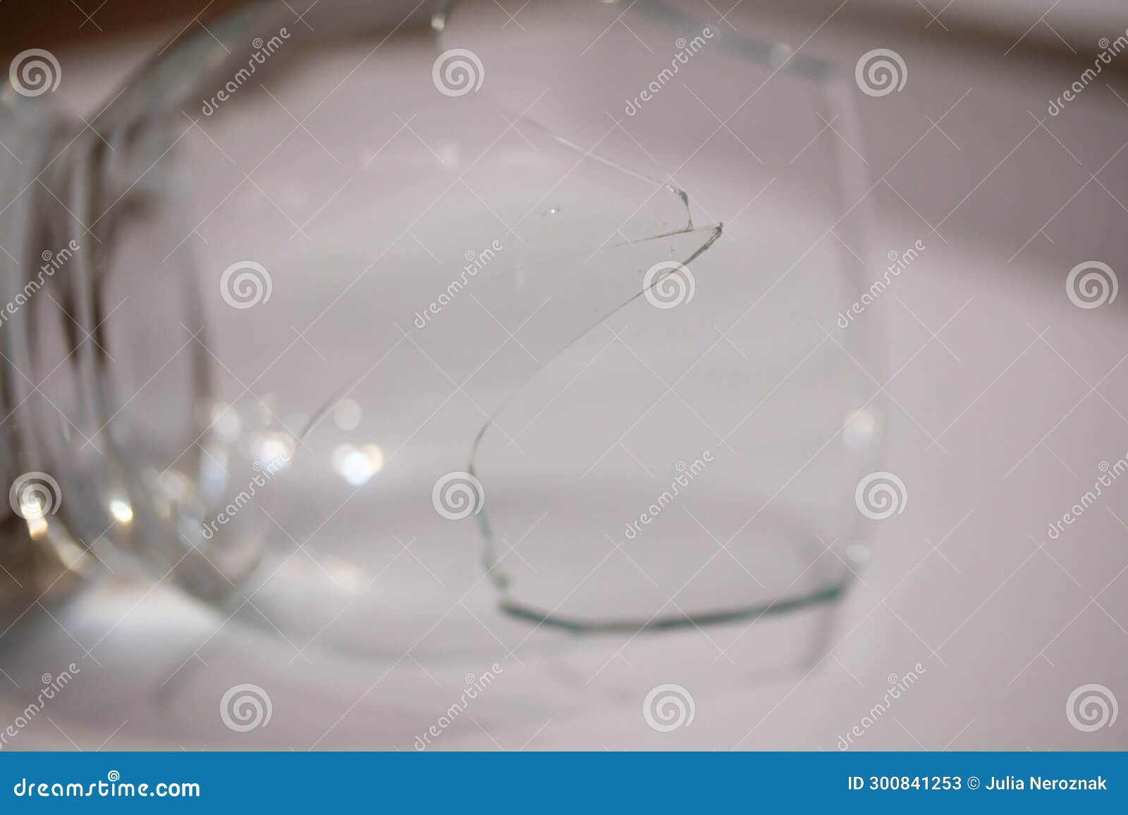 Broken Transparent Drinking Glass in the Kitchen Stock Image - Image of ...