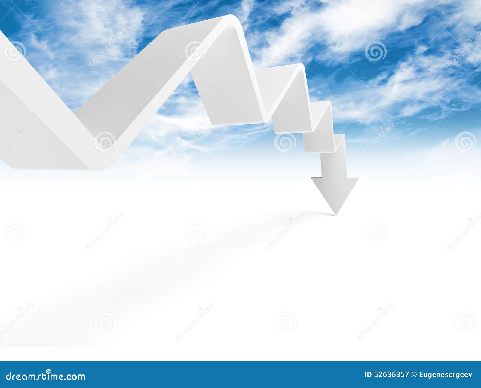 Broken Trend Line with Arrow on the End is Going Down Stock ...