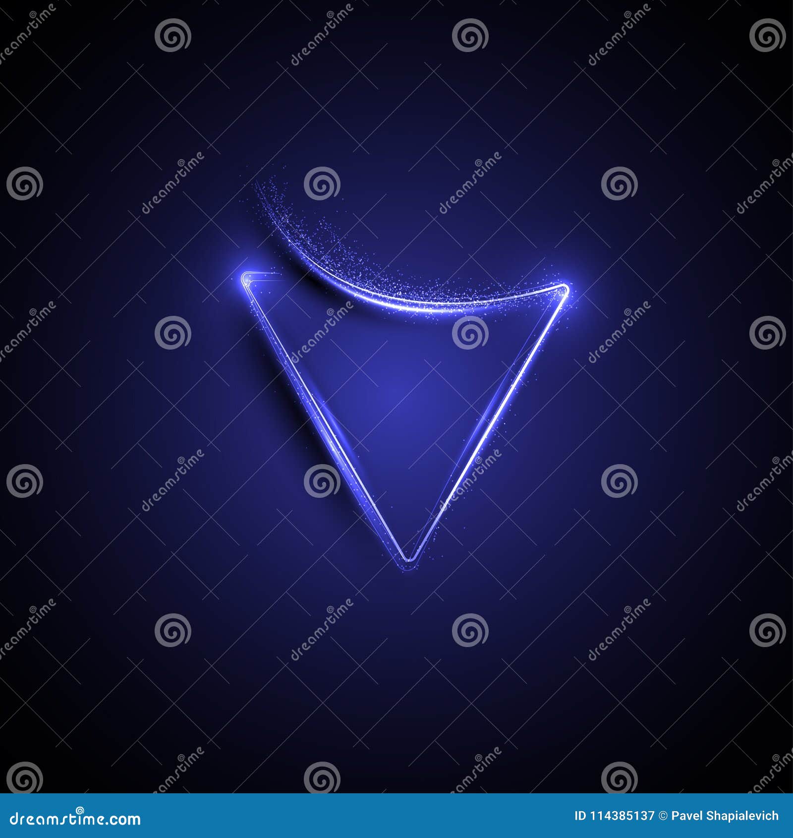Broken Triangle with Sparks Stock Illustration - Illustration of spark ...