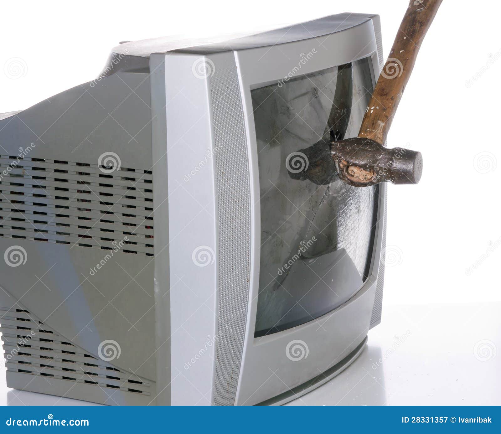 Broken TV stock image. Image of screen, damage, frustrated - 28331357