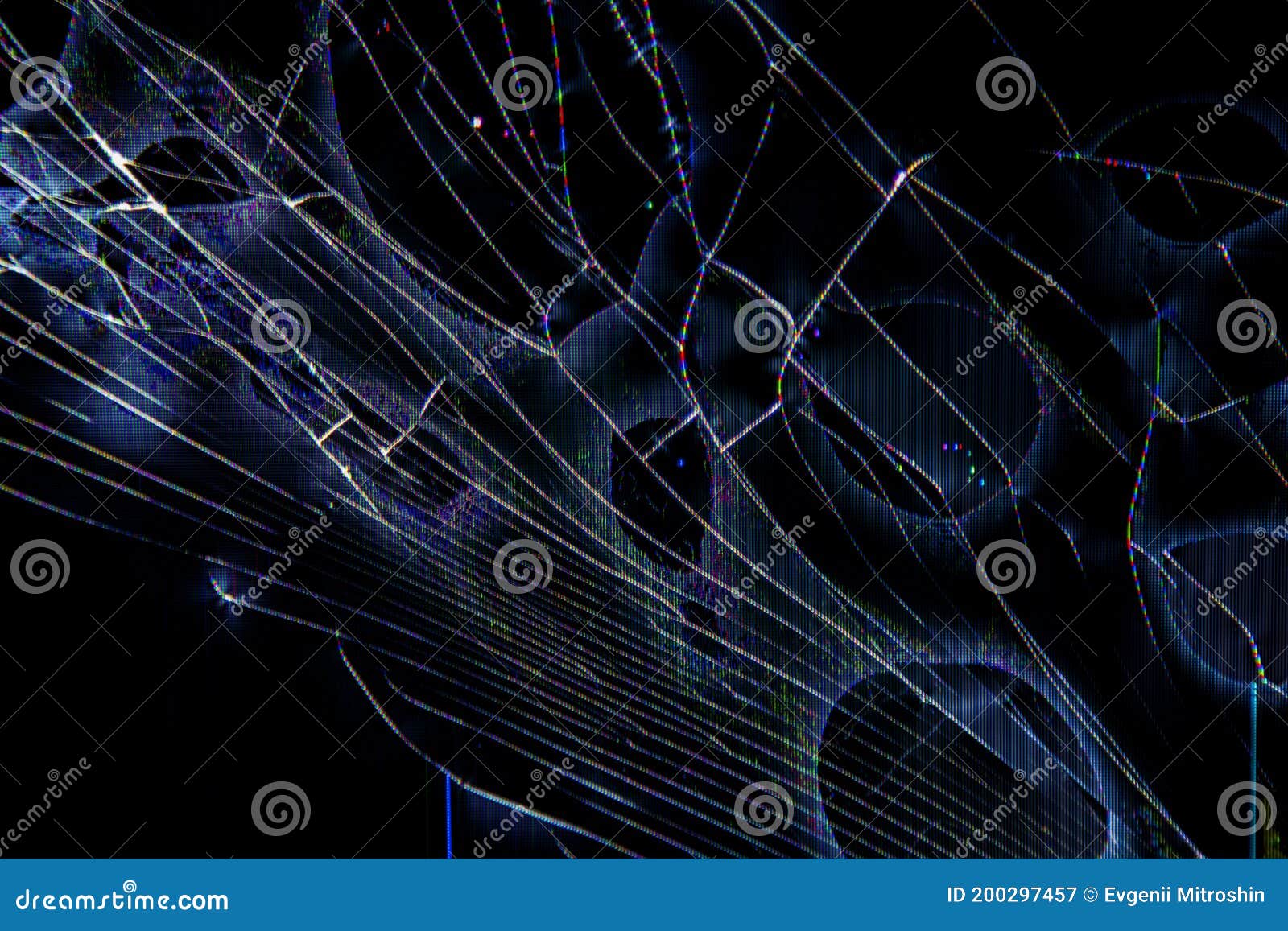 Broken TV, Cracked LCD Screen Stock Image - Image of glass, cell: 200297457