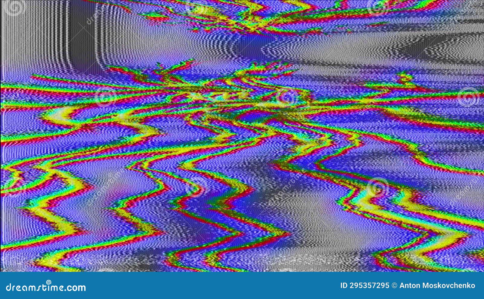 Broken TV Screen Overlay with Abstract Texture and Glitch Effect. Stock ...