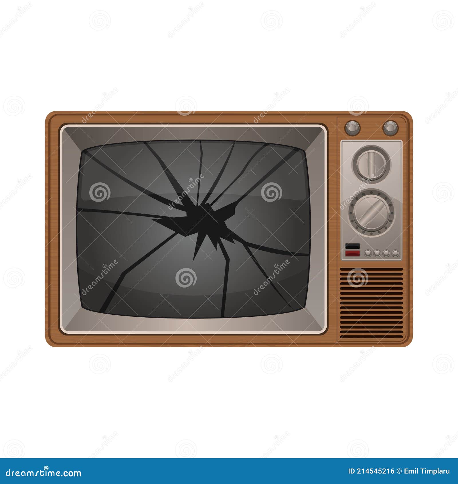 Broken Tv Vector Design Illustration Stock Vector - Illustration of ...