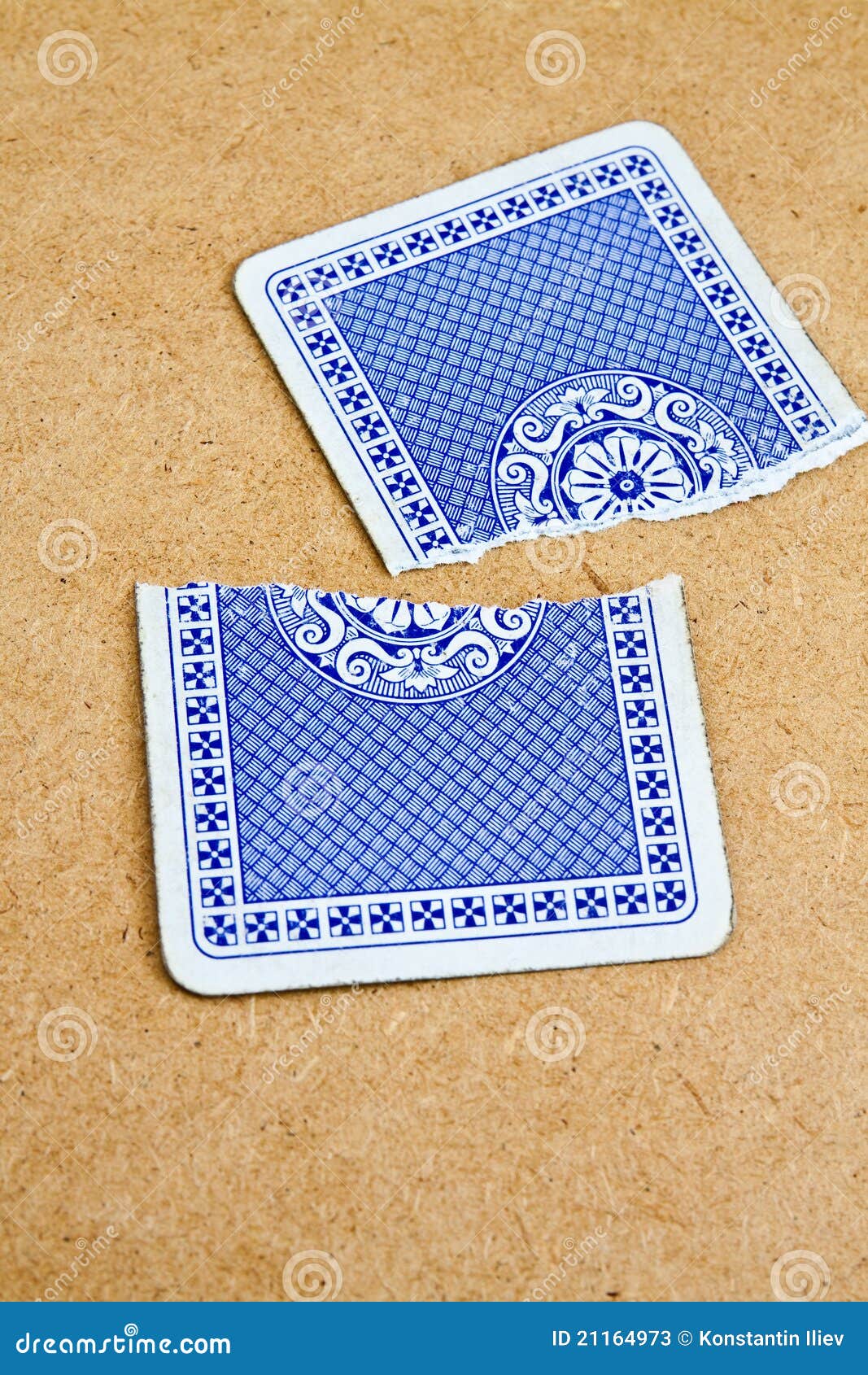 Broken into Two Playing Card Deck of Old Stock Image - Image of game ...