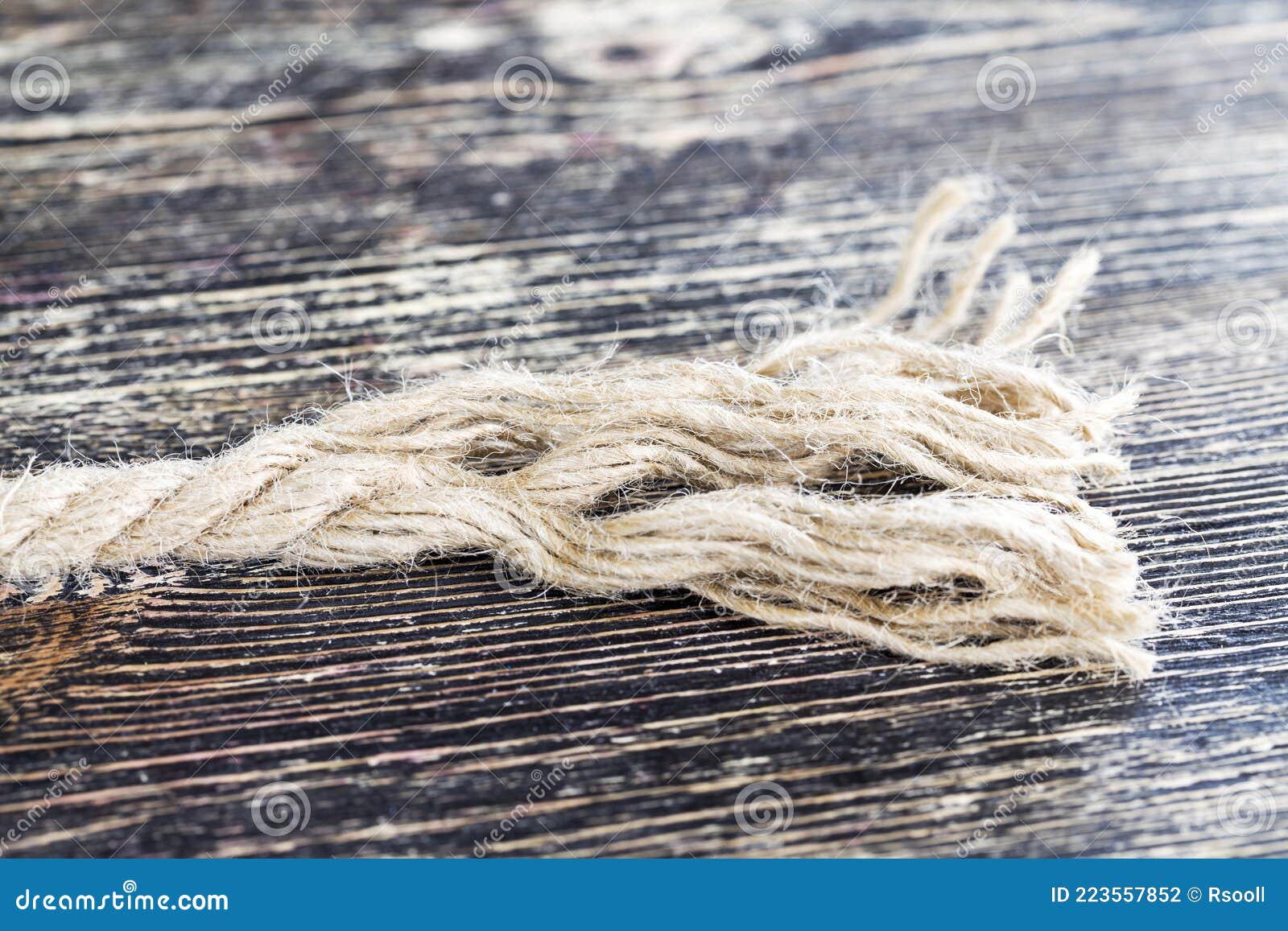 Broken and Untangled Thick Linen Rope Stock Photo - Image of nautical ...