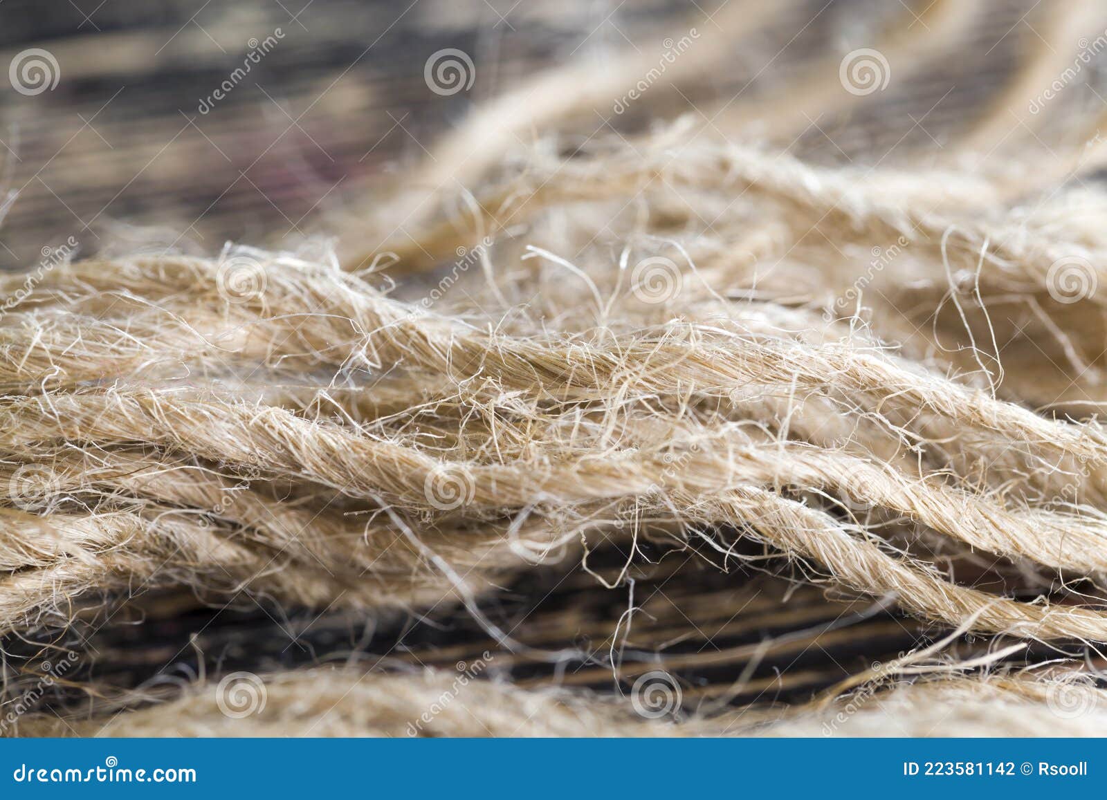 Broken and Untangled Thick Linen Rope Stock Photo - Image of vintage ...