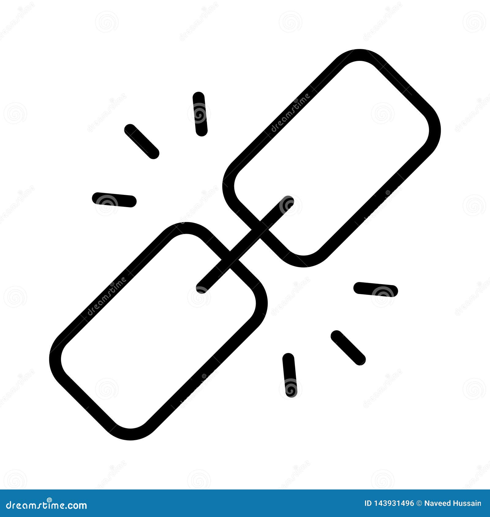 Broken Url Glyph Flat Vector Icon Stock Vector - Illustration of apps ...