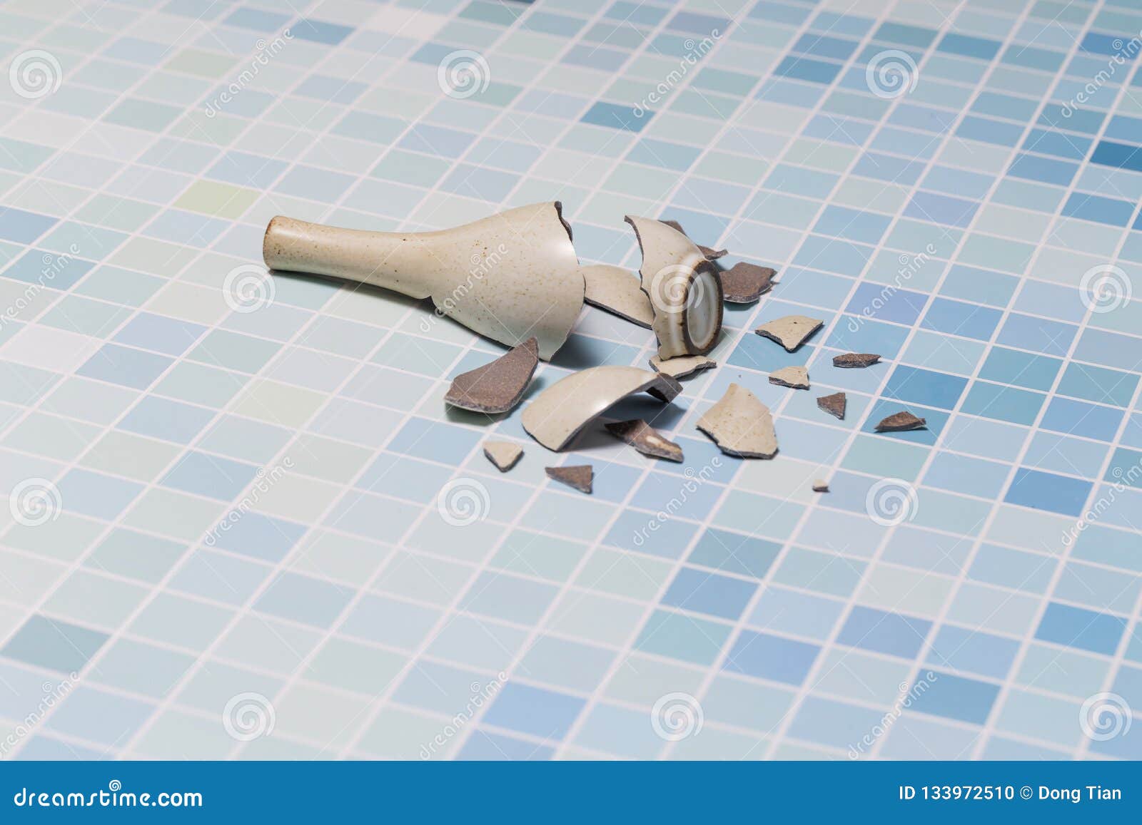 Broken vase stock photo. Image of blue, vintage, bottle - 133972510