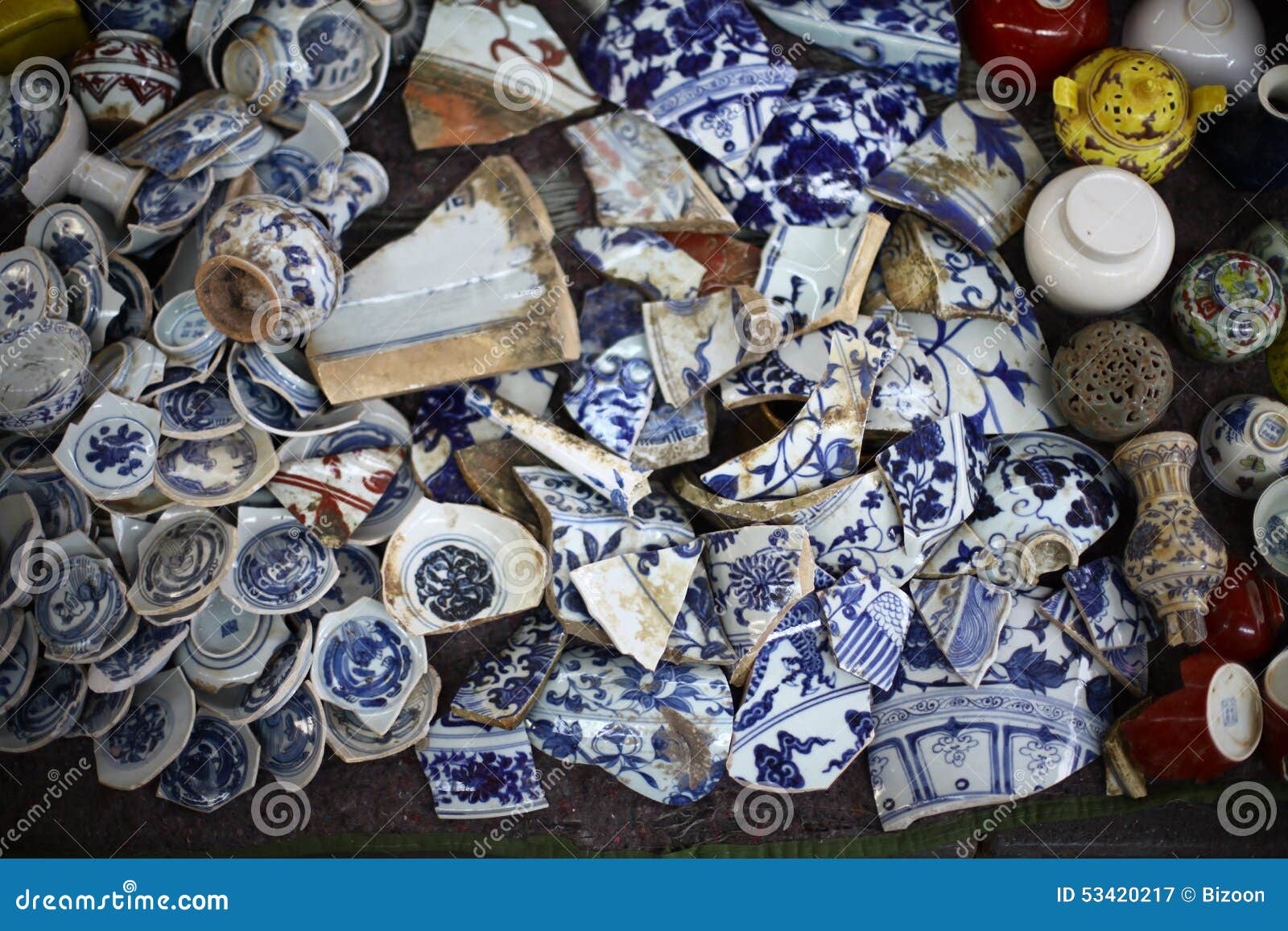 Broken vases stock image. Image of retro, oriental, object - 53420217