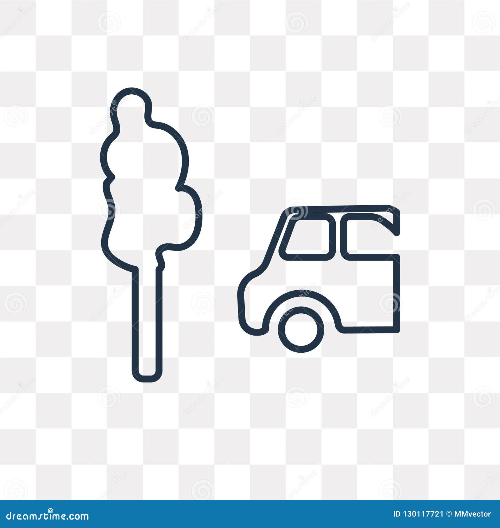 Broken Vector Icon Isolated on Transparent Background, Linear Br Stock ...