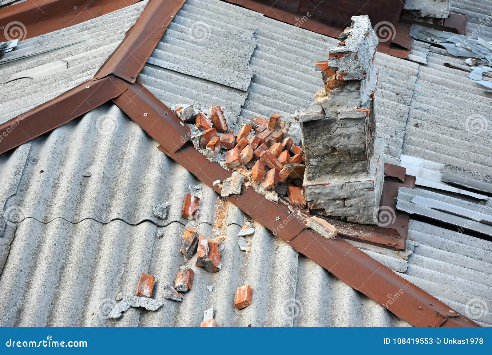 Broken ventilation duct stock image. Image of acclimatization - 108419553