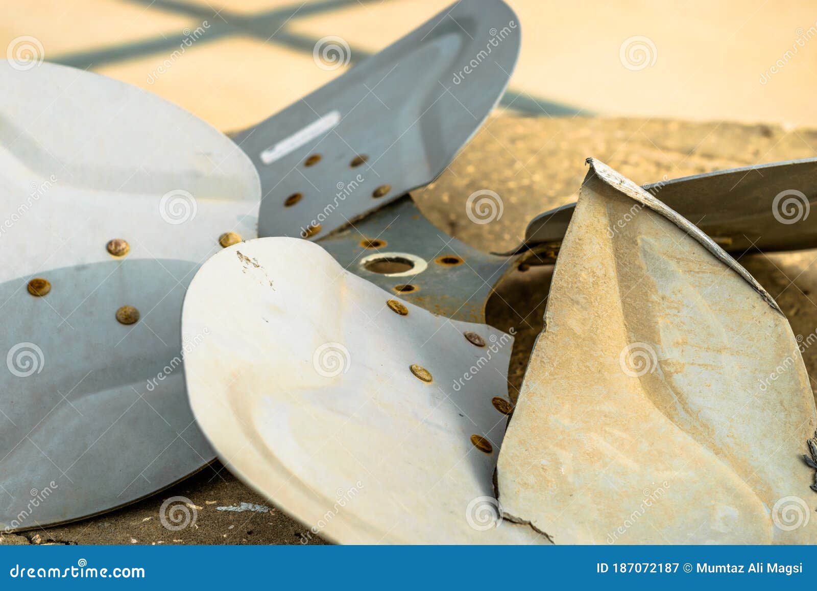 A Broken Ventilation Fan of a Compressor Stock Image - Image of brush ...