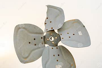 A Broken Ventilation Fan of a Compressor of a Heavy Duty Air ...