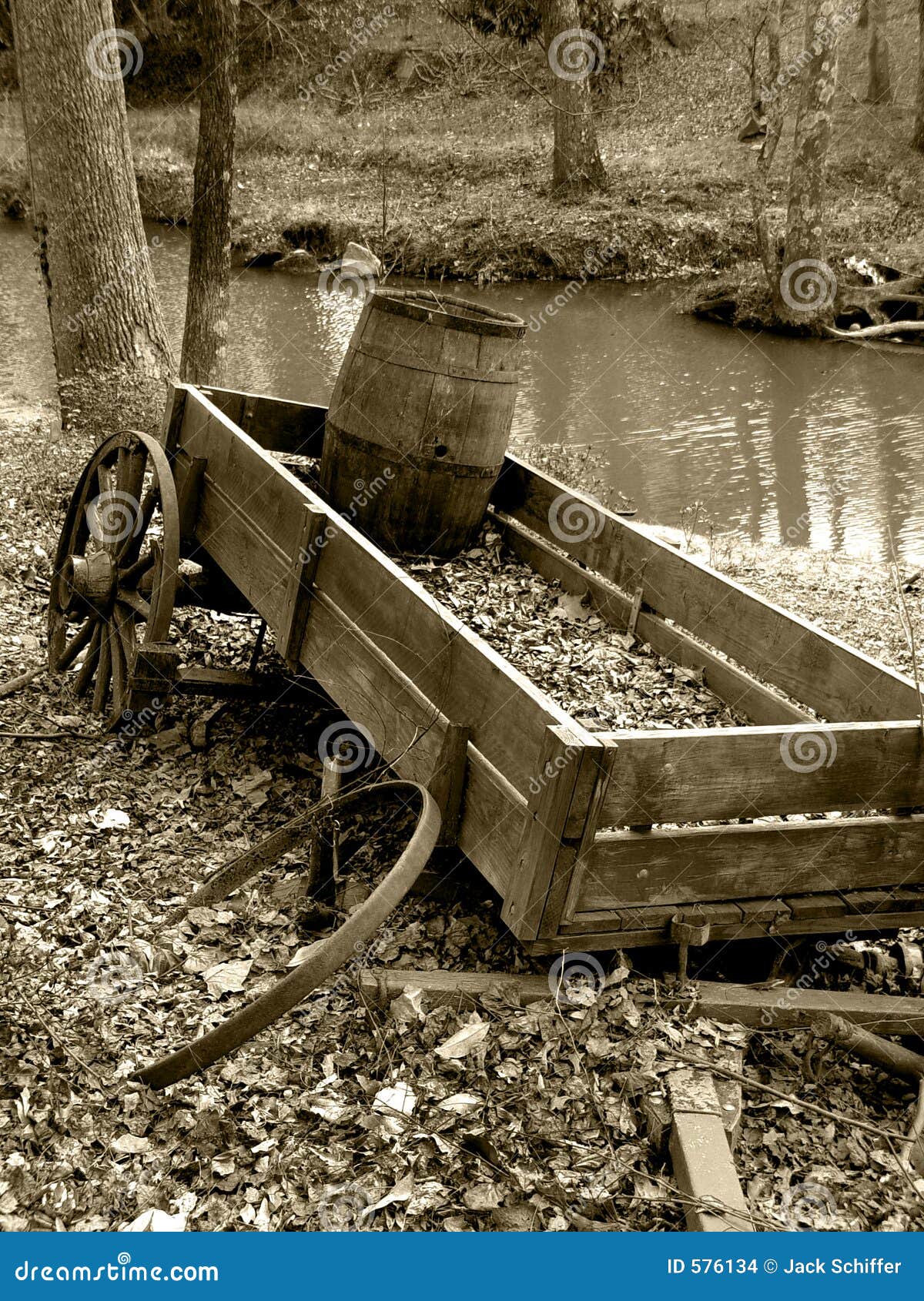 Broken Wagon stock photo. Image of wheel, dilapidated, water - 576134