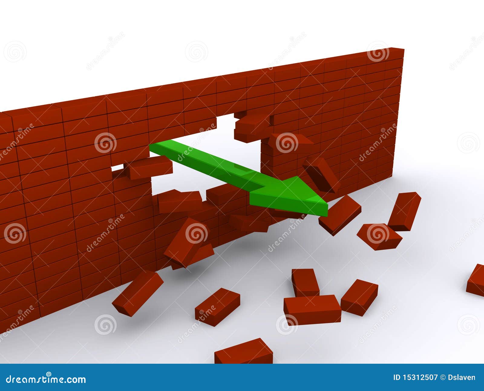 Broken wall stock illustration. Illustration of structure - 15312507