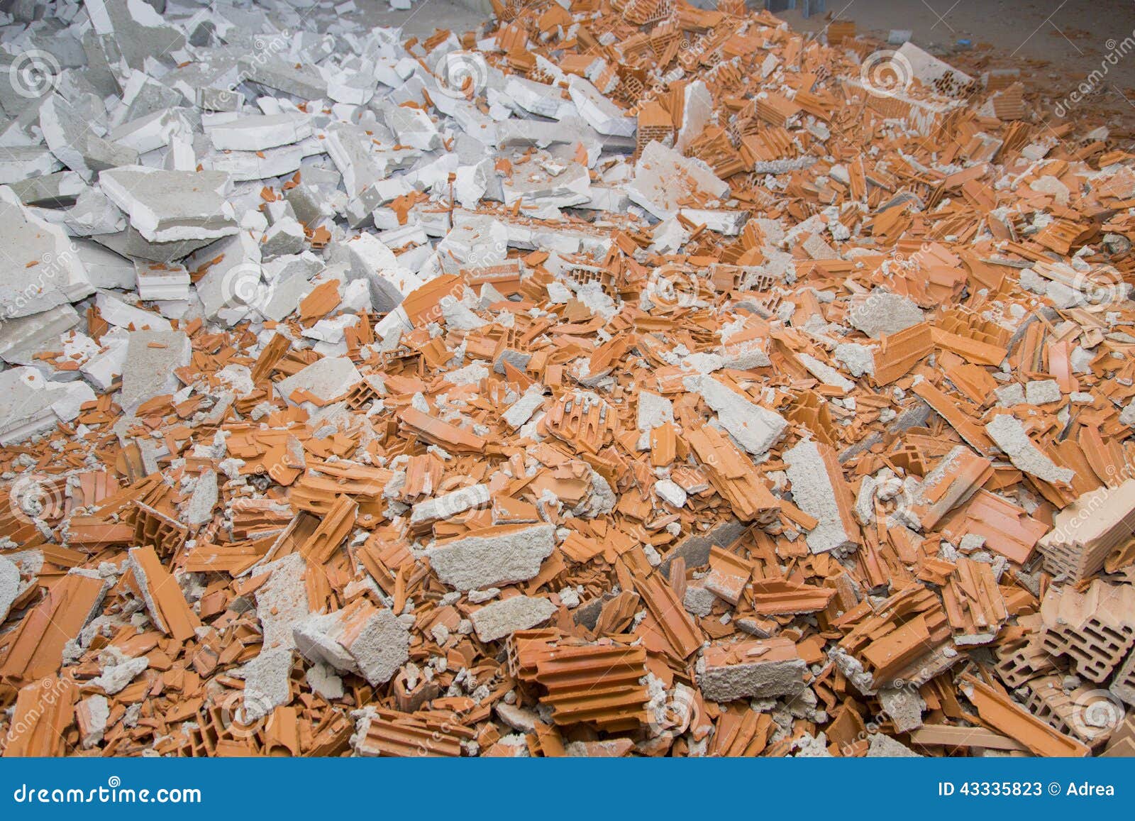 Bricks Remain After Destroying A Wall Stock Image | CartoonDealer.com ...