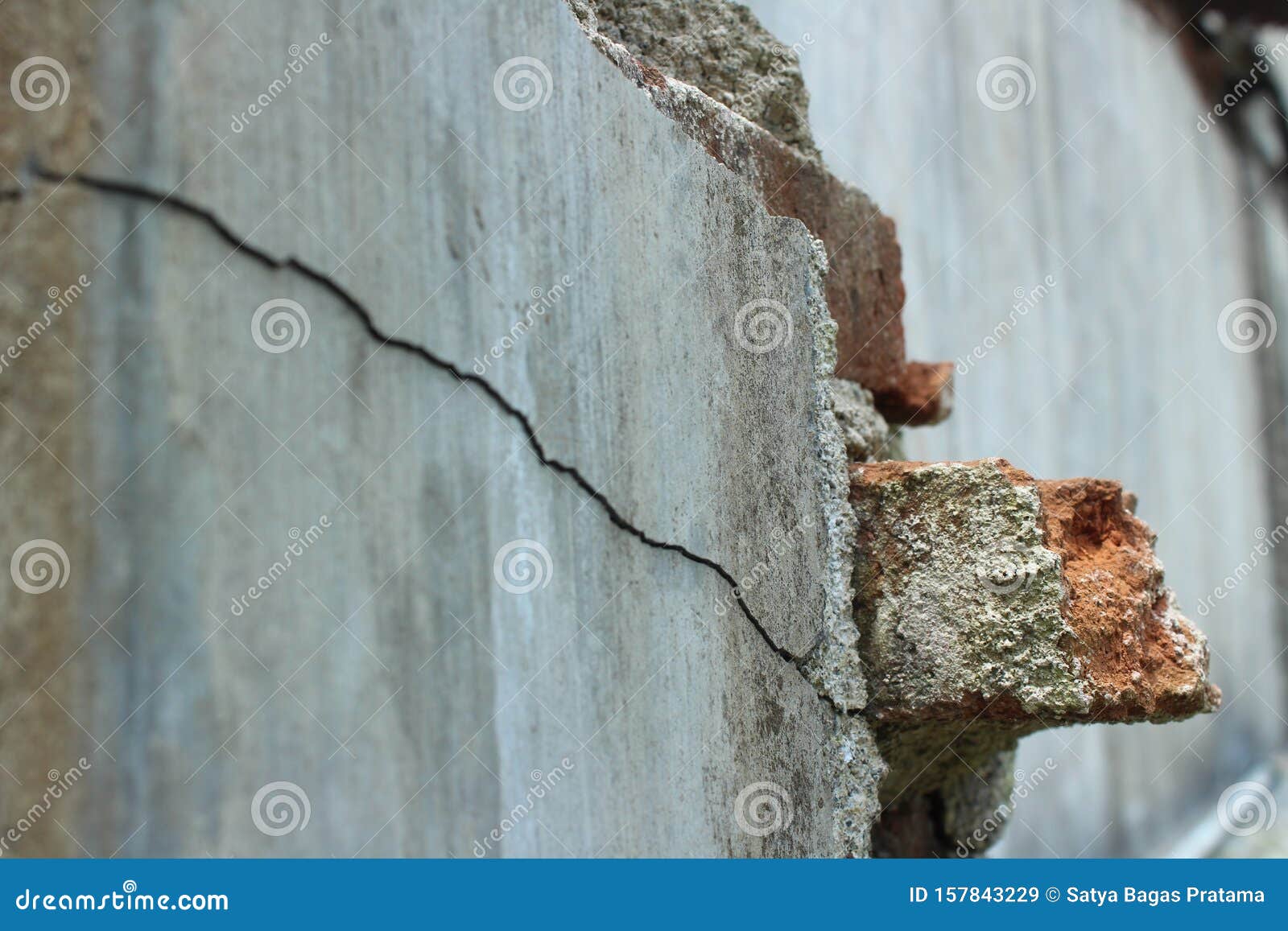 The broken of wall stock image. Image of wall, building - 157843229