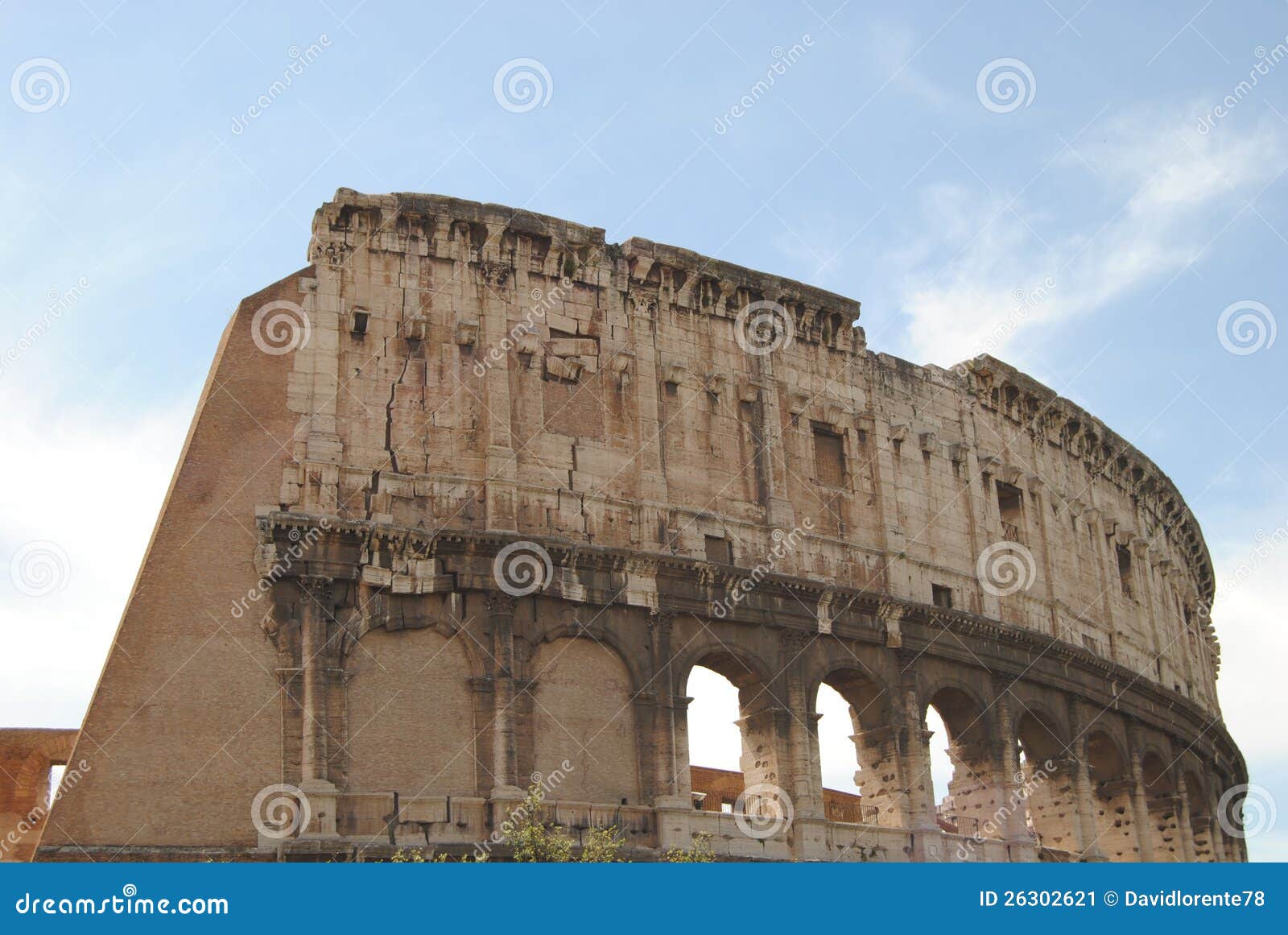 Broken Wall of the Colosseum. Rome Stock Image - Image of italy, facade ...