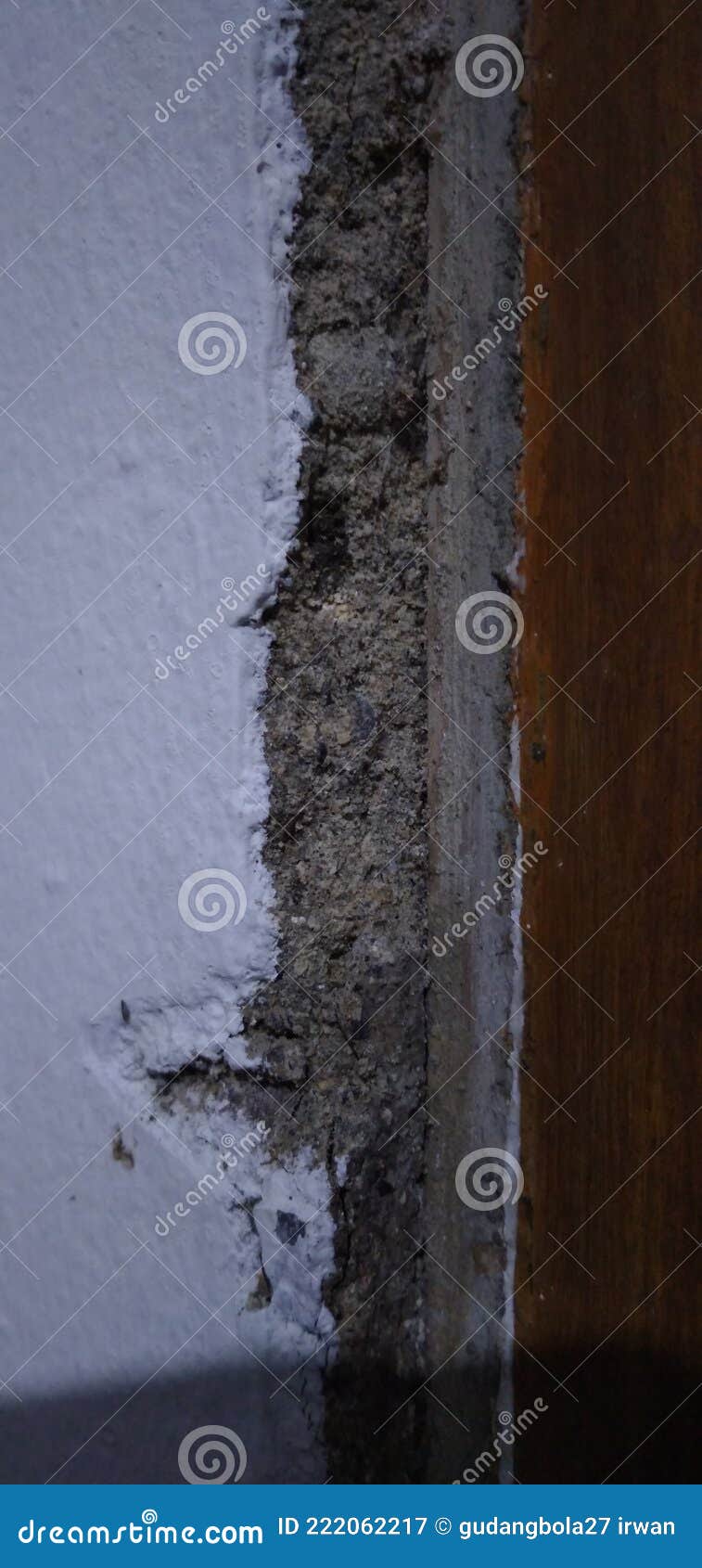 Broken wall in my house stock image. Image of house - 222062217