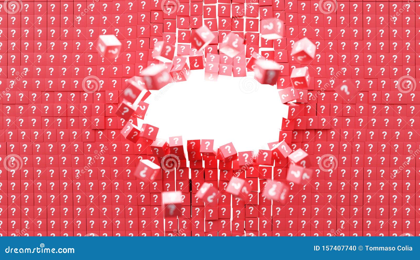 Broken Wall Numbers, Original 3d Rendering Stock Illustration ...