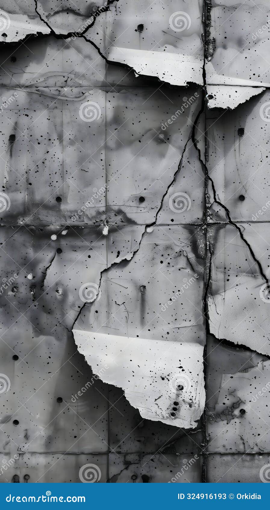 A Broken Wall Texture Background Stock Illustration - Illustration of ...