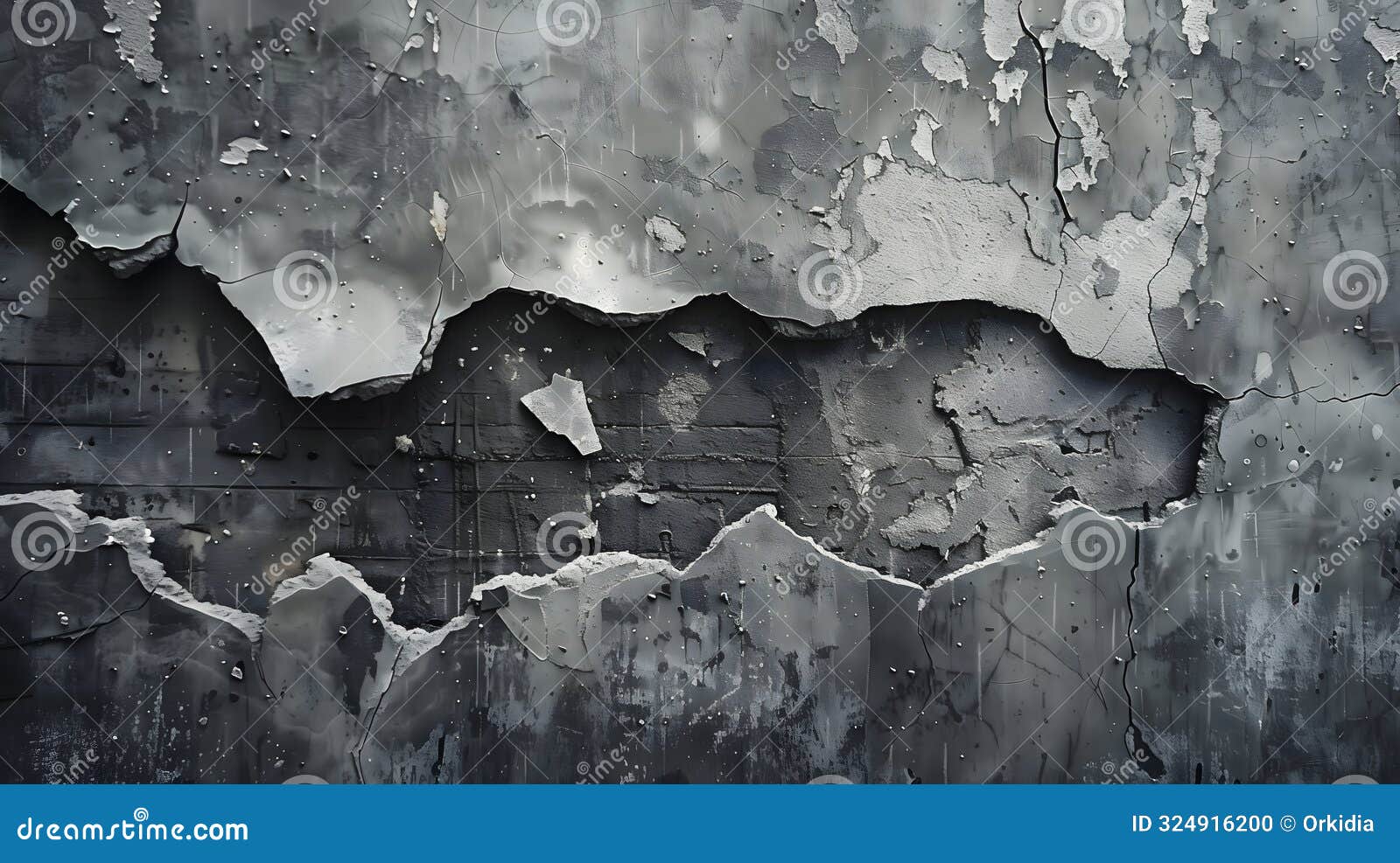 A Broken Wall Texture Background Stock Illustration - Illustration of ...