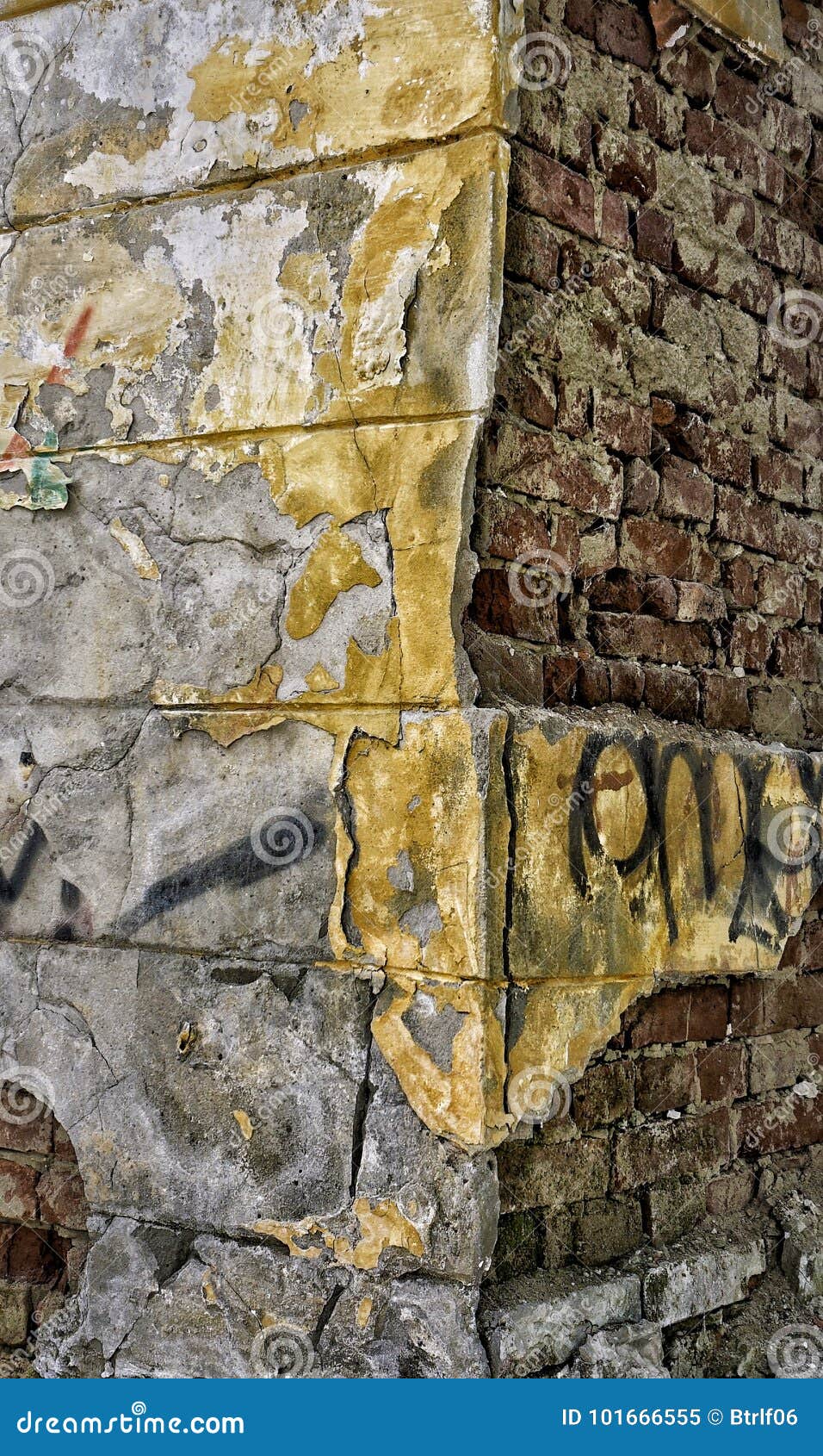 Broken wall stock image. Image of cement, cube, abstract - 101666555