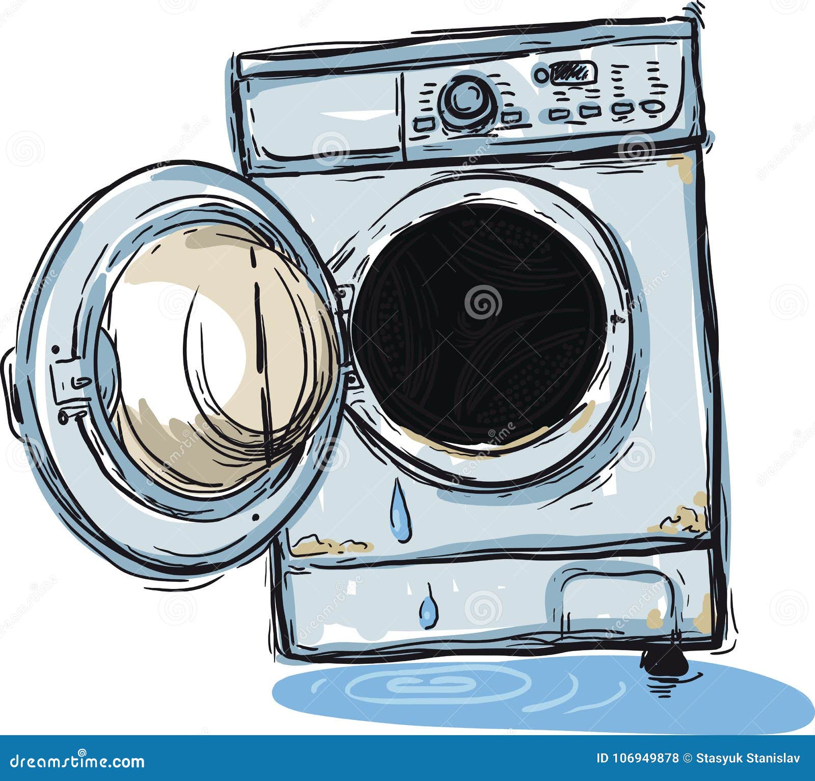 Machine Overflowing Washing Stock Illustrations – 51 Machine ...