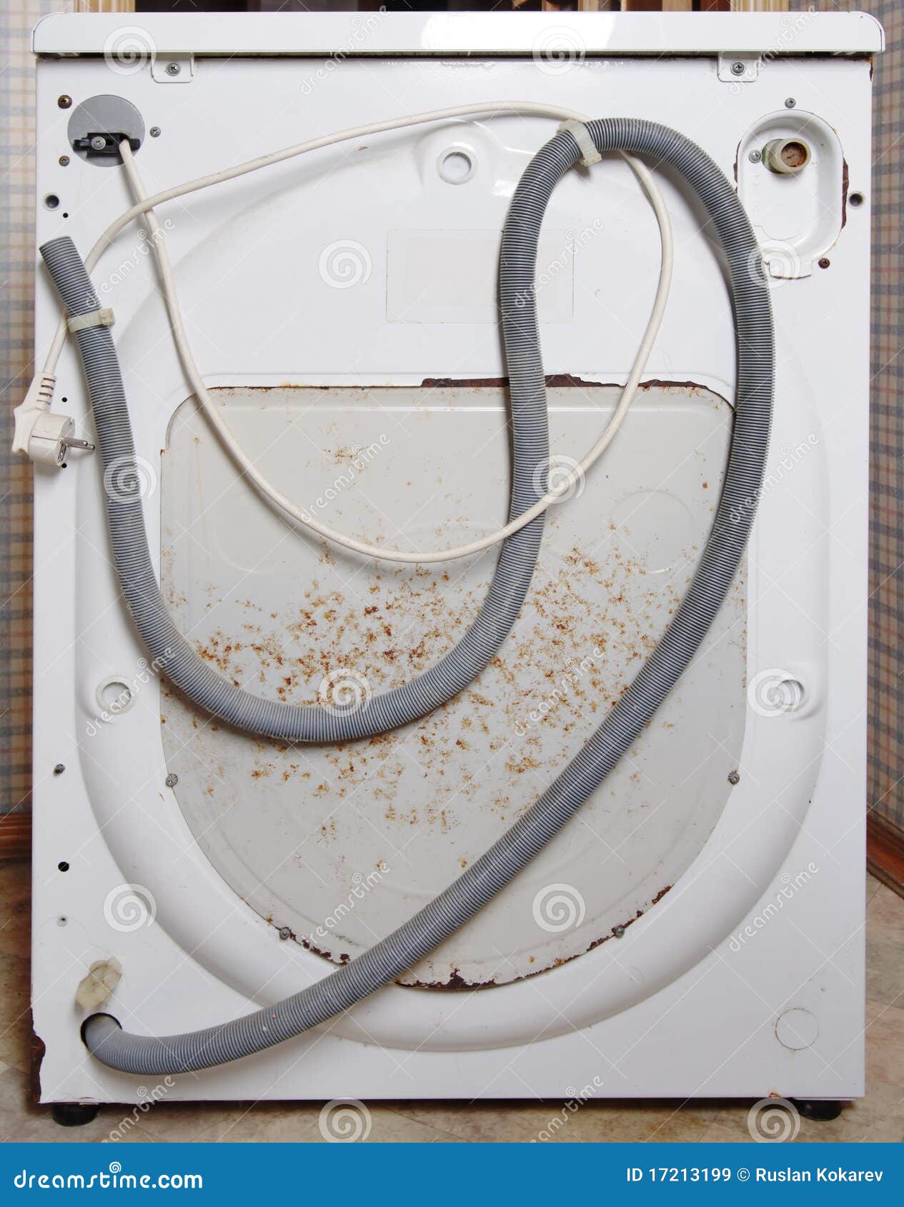 Broken washing machine. stock image. Image of wire, scratch - 17213199