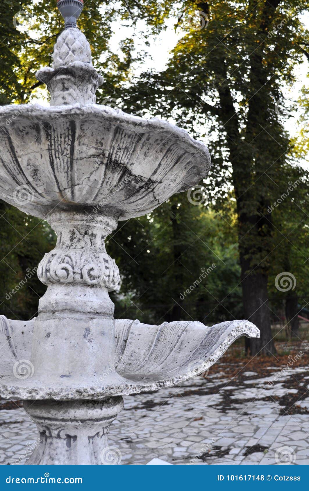 Broken water fountain stock photo. Image of fountain - 101617148