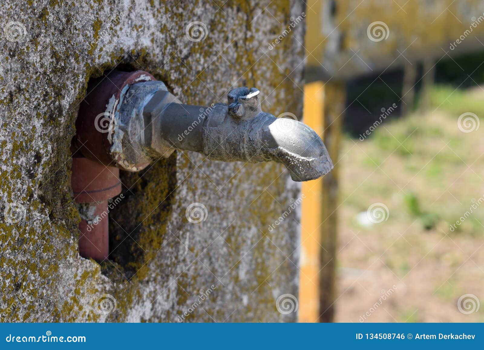 Broken Water Tap on a Street Close Up Stock Photo - Image of ancient ...