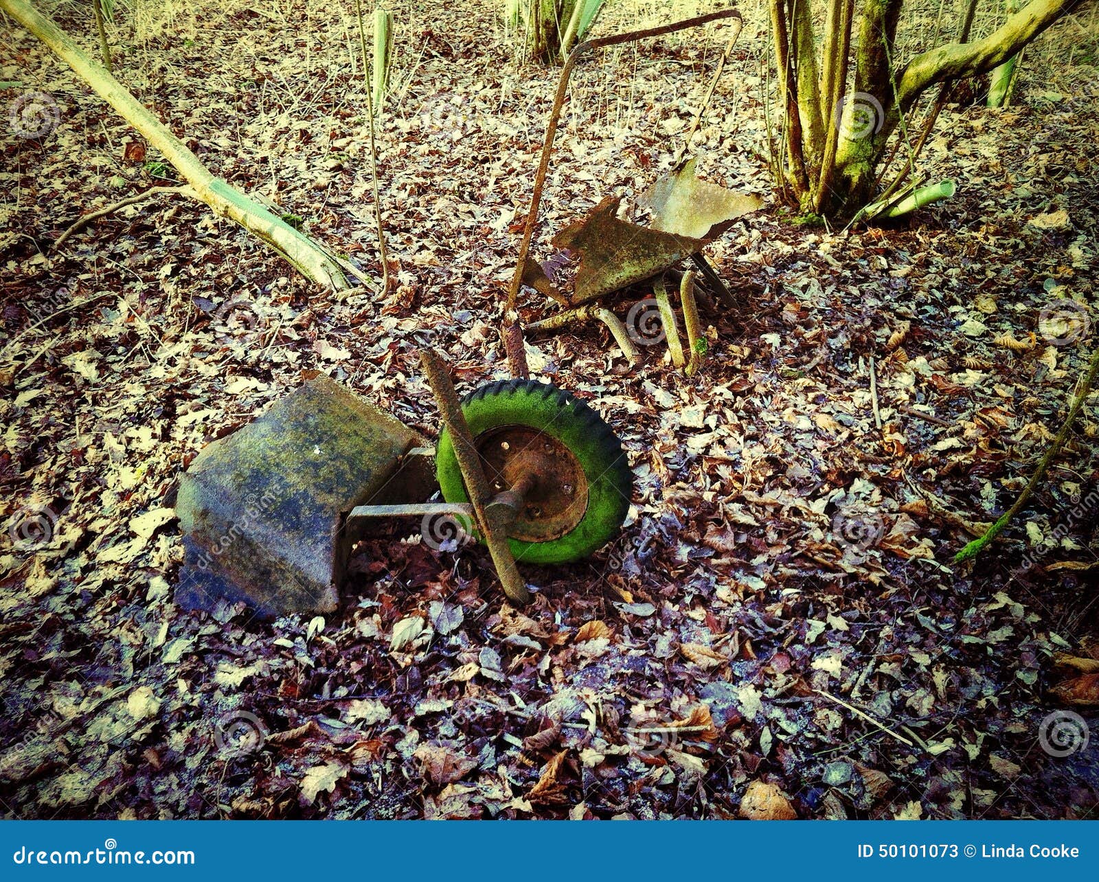 Broken wheelbarrow stock image. Image of discarded, rusty - 50101073