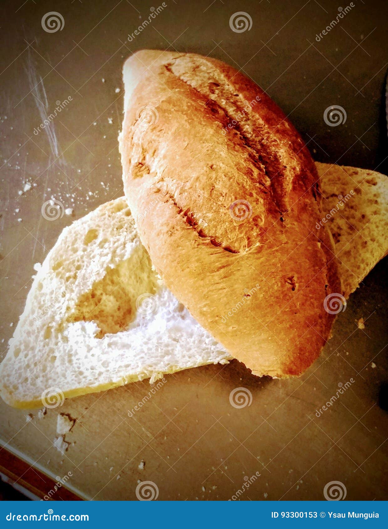 Broken white bread stock image. Image of broken, brocken - 93300153