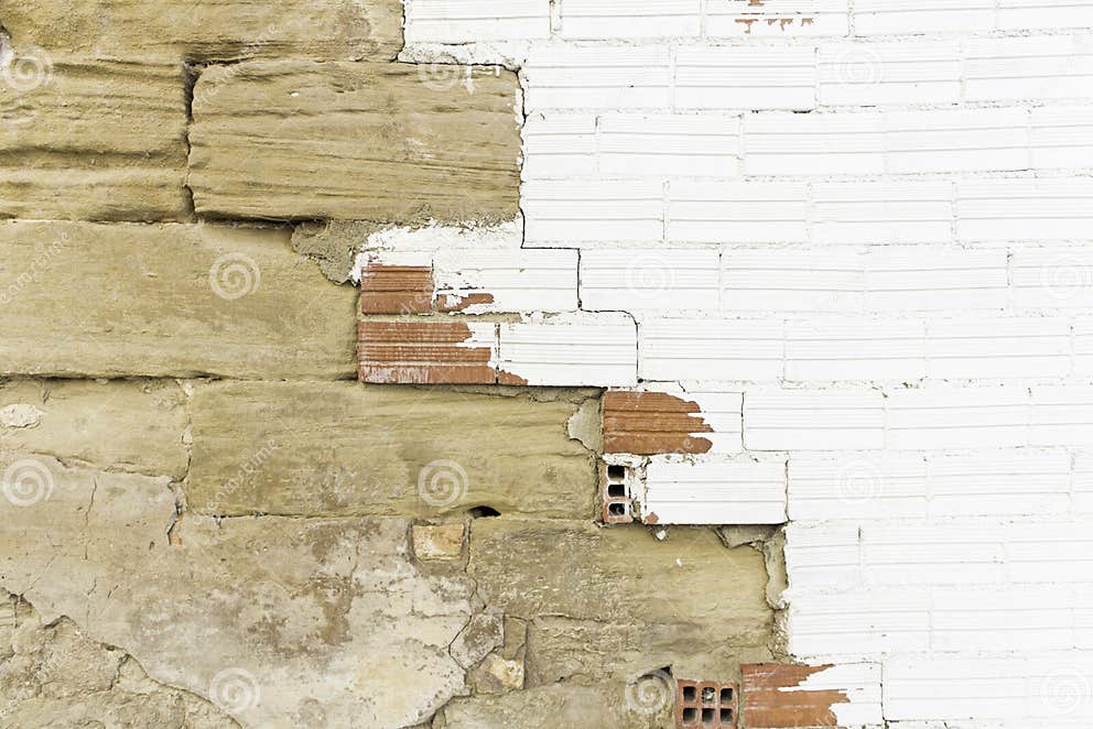 Broken white bricks stock photo. Image of backdrop, aged - 50515640