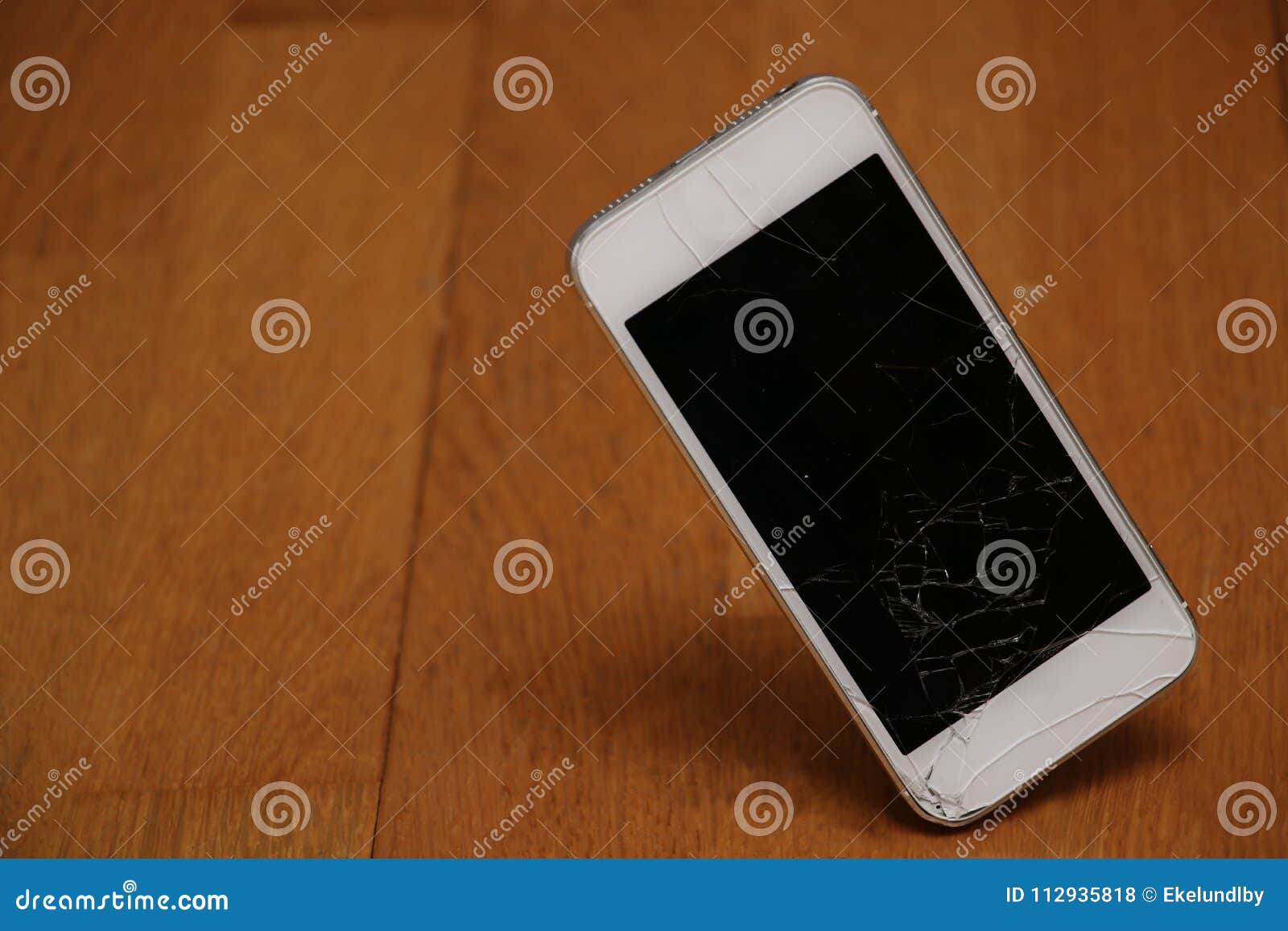 Broken white cellphone stock photo. Image of screen - 112935818